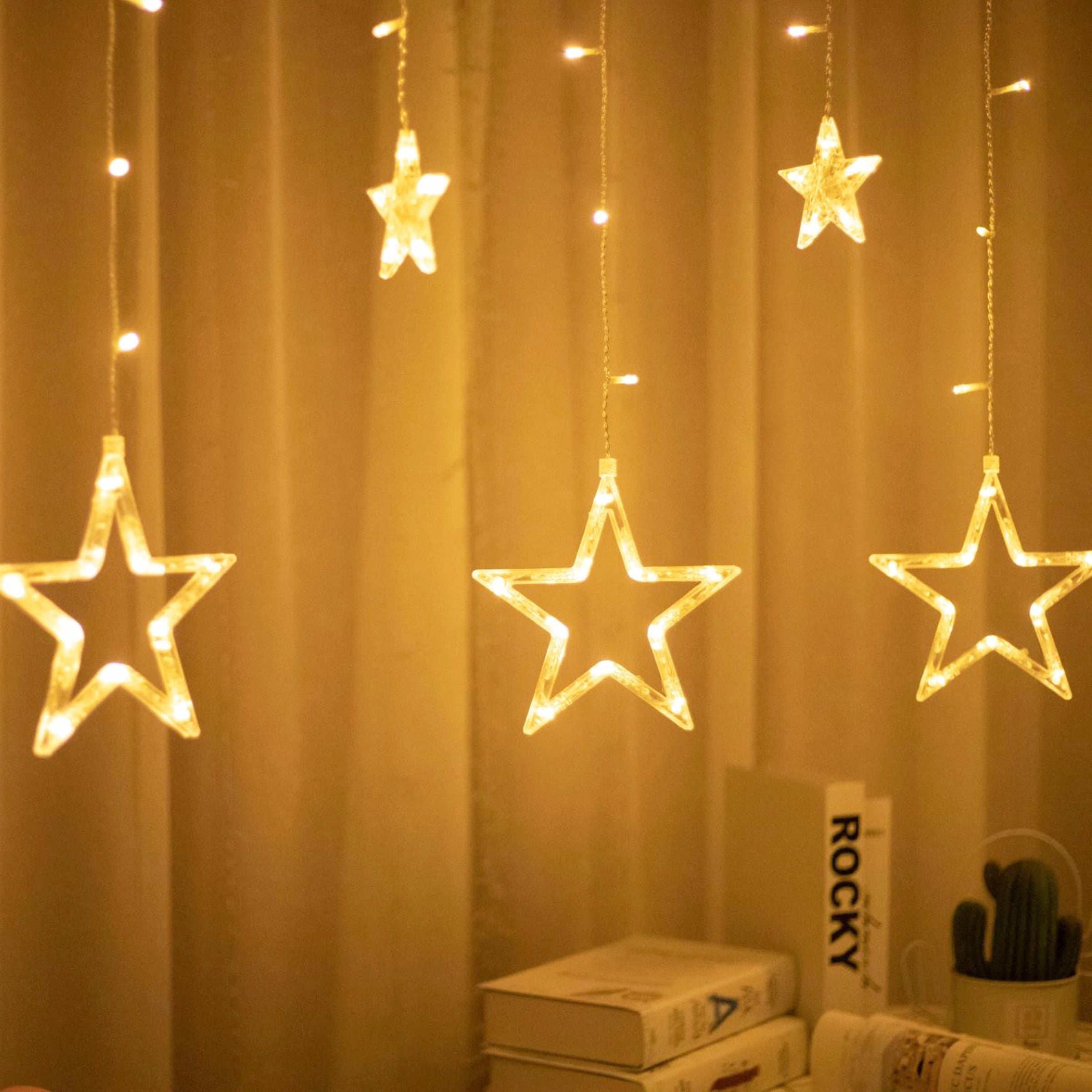 Fuchsun Led Curtain String Light 138 Led Star Light with 8 Lighting ...