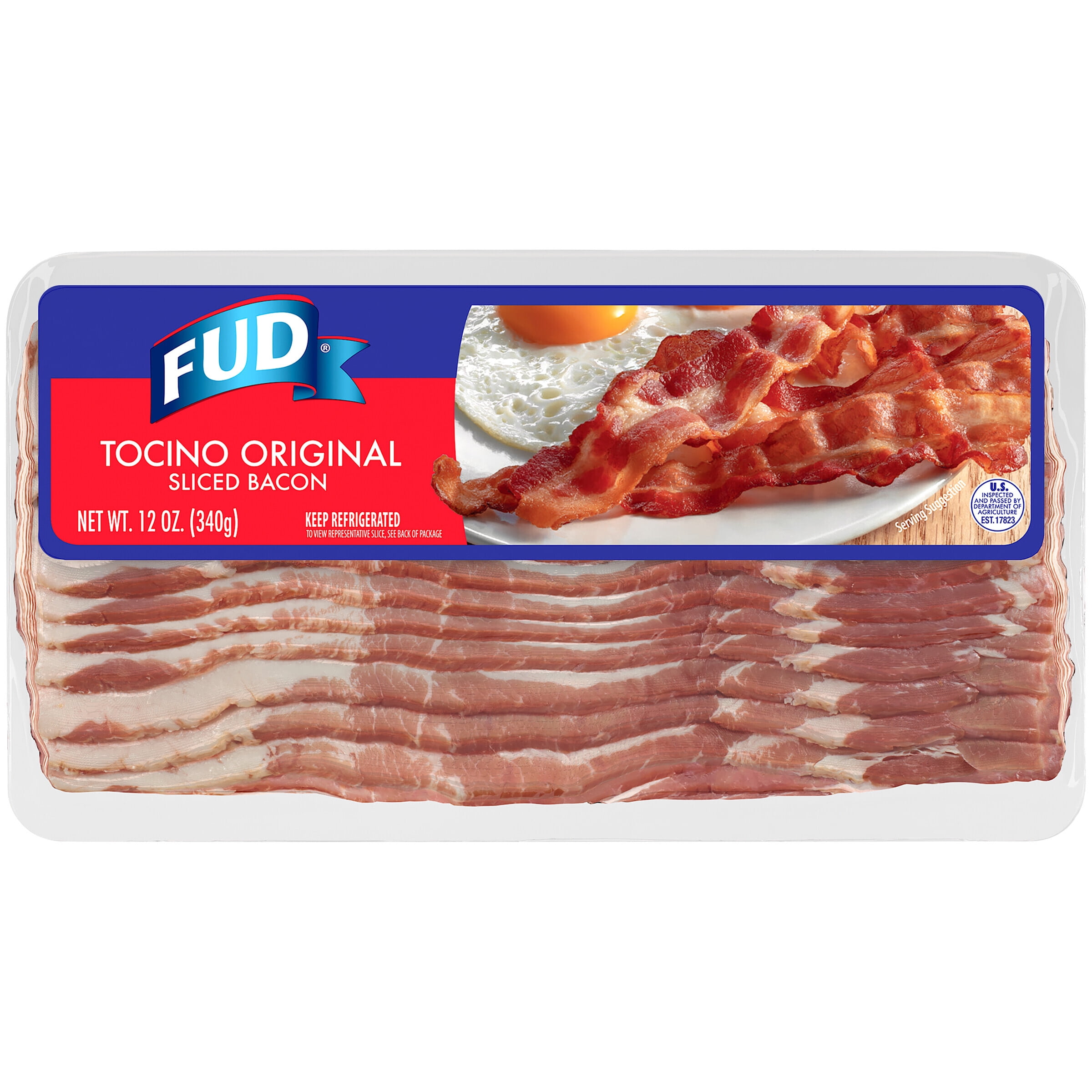 Fud Original Bacon, 12 oz, Refrigerated, Ready to Cook - Walmart.com
