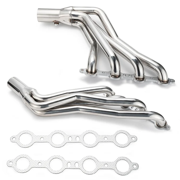 Fuda Polished 1 3/4" Stainless Steel Exhaust Manifold Headers for Chevy, Pontiac, Buick LS ...