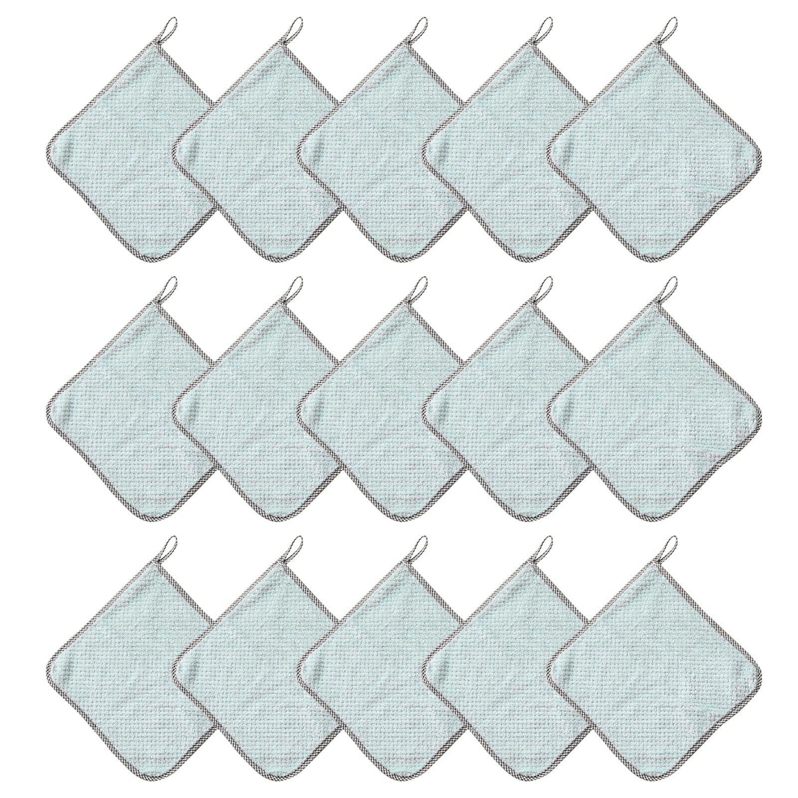 Fuderu 15Pcs Daily Rag Towel Dish Kitchen Cloth Dish Oil Cleaning Non ...