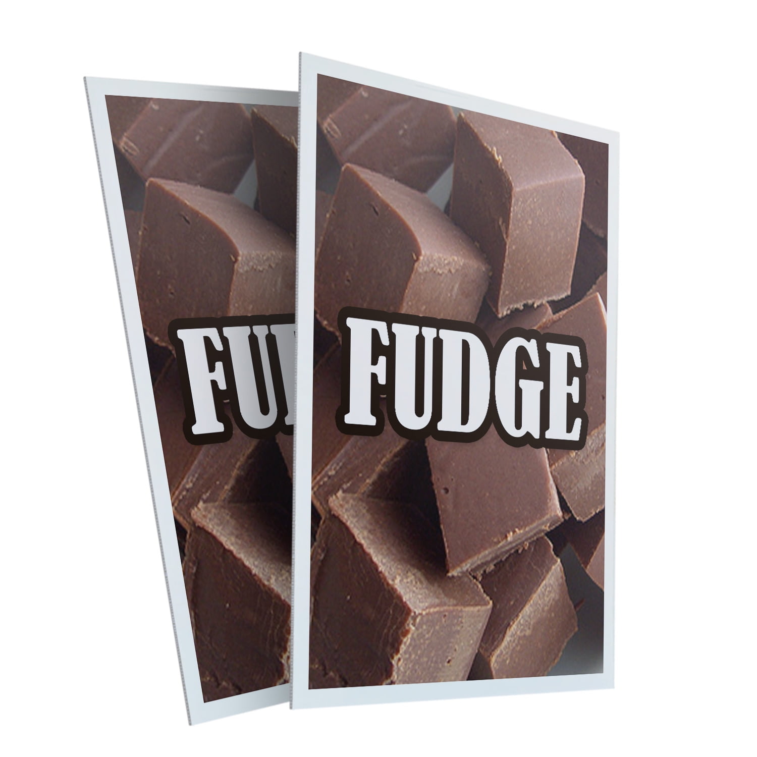 Fudge (2-PACK) 24" x 36" Plastic Signs | Sign Insert 4mm Corrugated ...