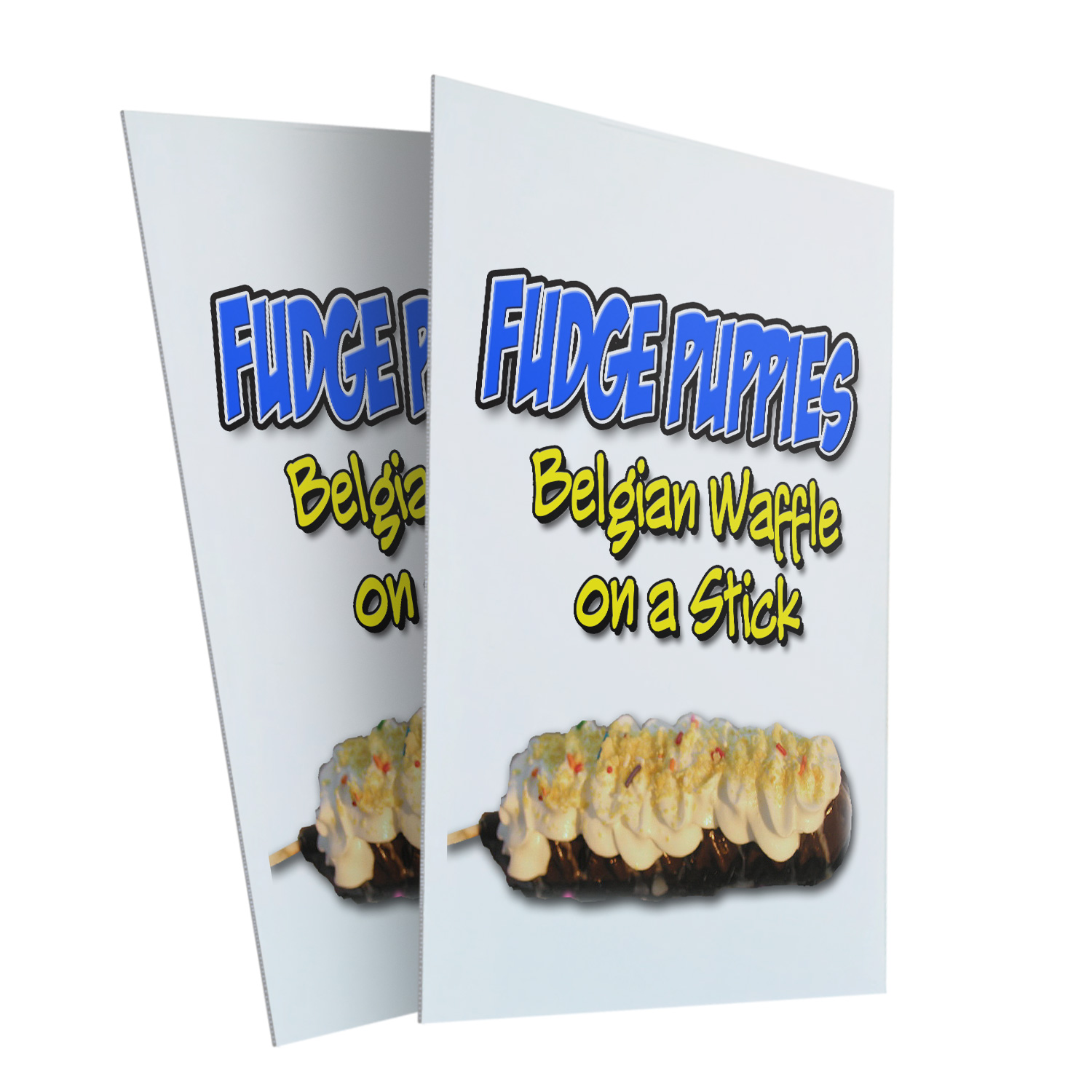 Fudge Puppies (2-PACK) 24" x 36" Plastic Signs | Sign Insert 4mm ...