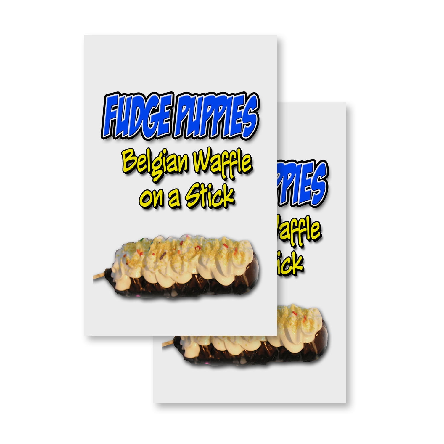 Fudge Puppies (2-PACK) 24" x 36" Vinyl Decals | Sign Insert Peel ...