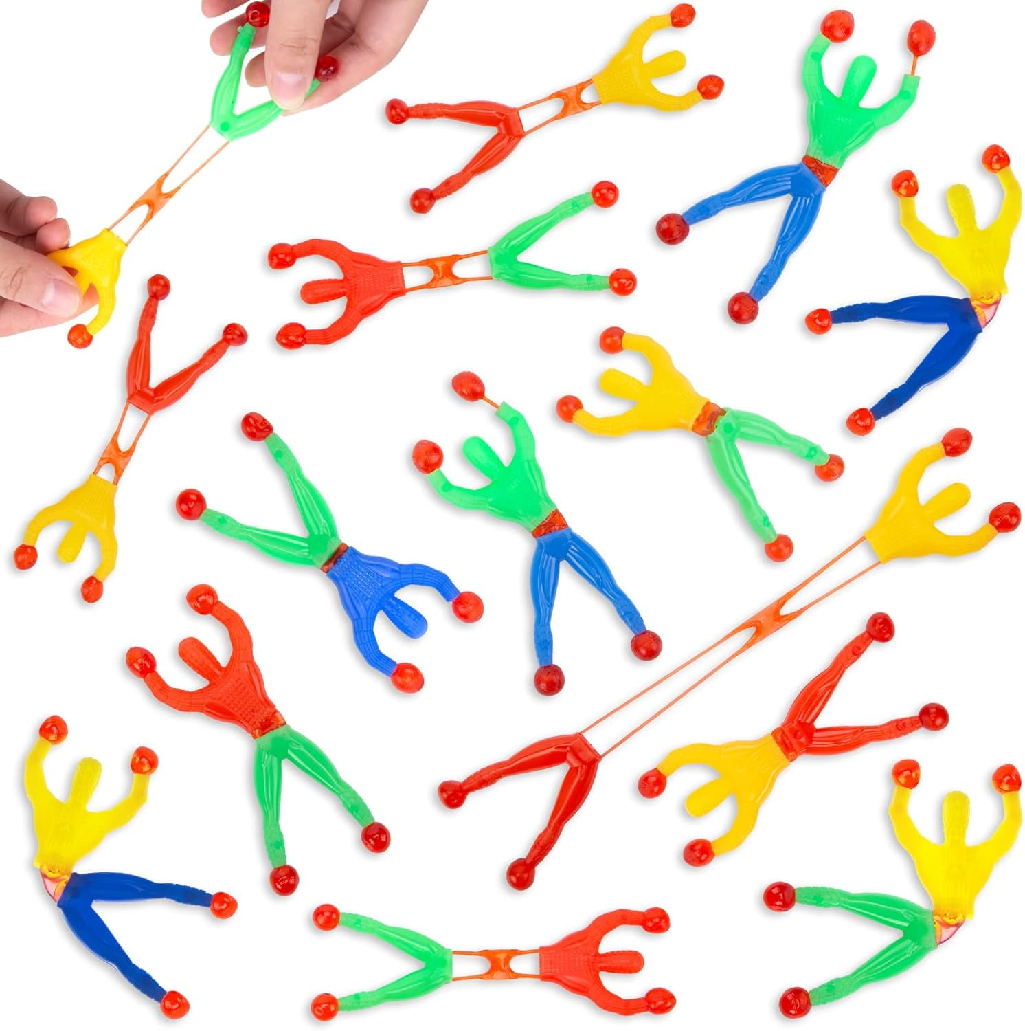 Fuebueo 10 Pcs Stretchy Wall Climbers, Sticky Wall Climbers Sticky Toy ...