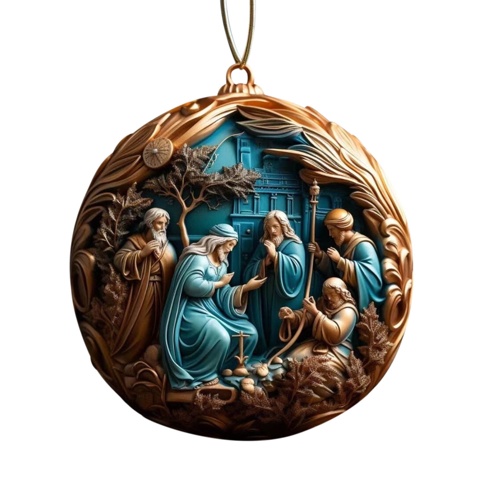 Fuebueo 2025 Clearance Nativity Christmas Ornament, Christmas Ornament ...