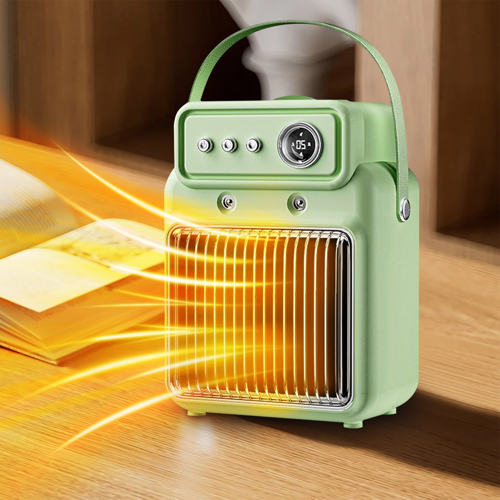 Fuebueo Battery Operated Heater,1200W Room Heater, Safe and Quiet ...