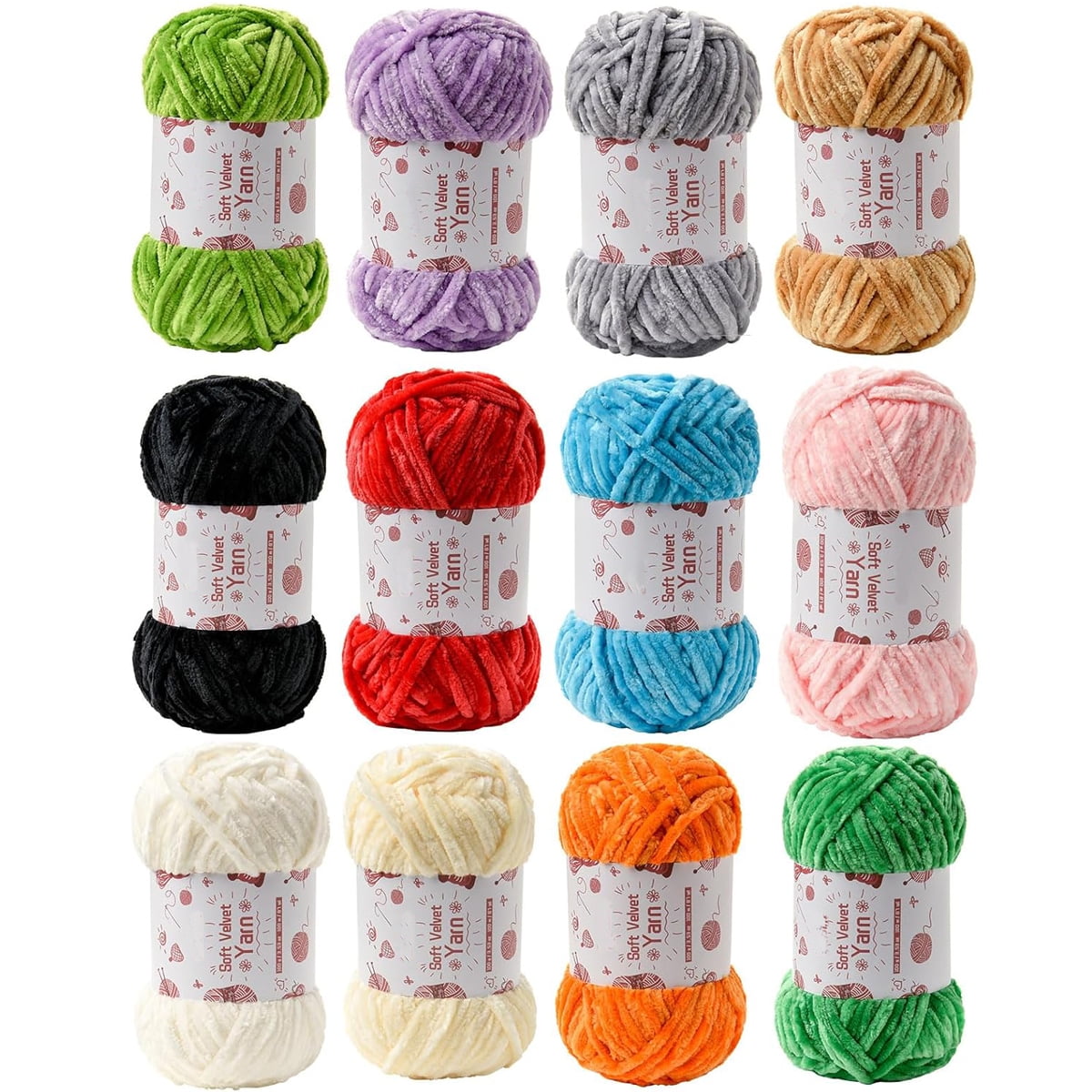 Fuebueo Clearance Chunky Knit Yarn,Super Bulky Large Soft Fluffy Yarn ...