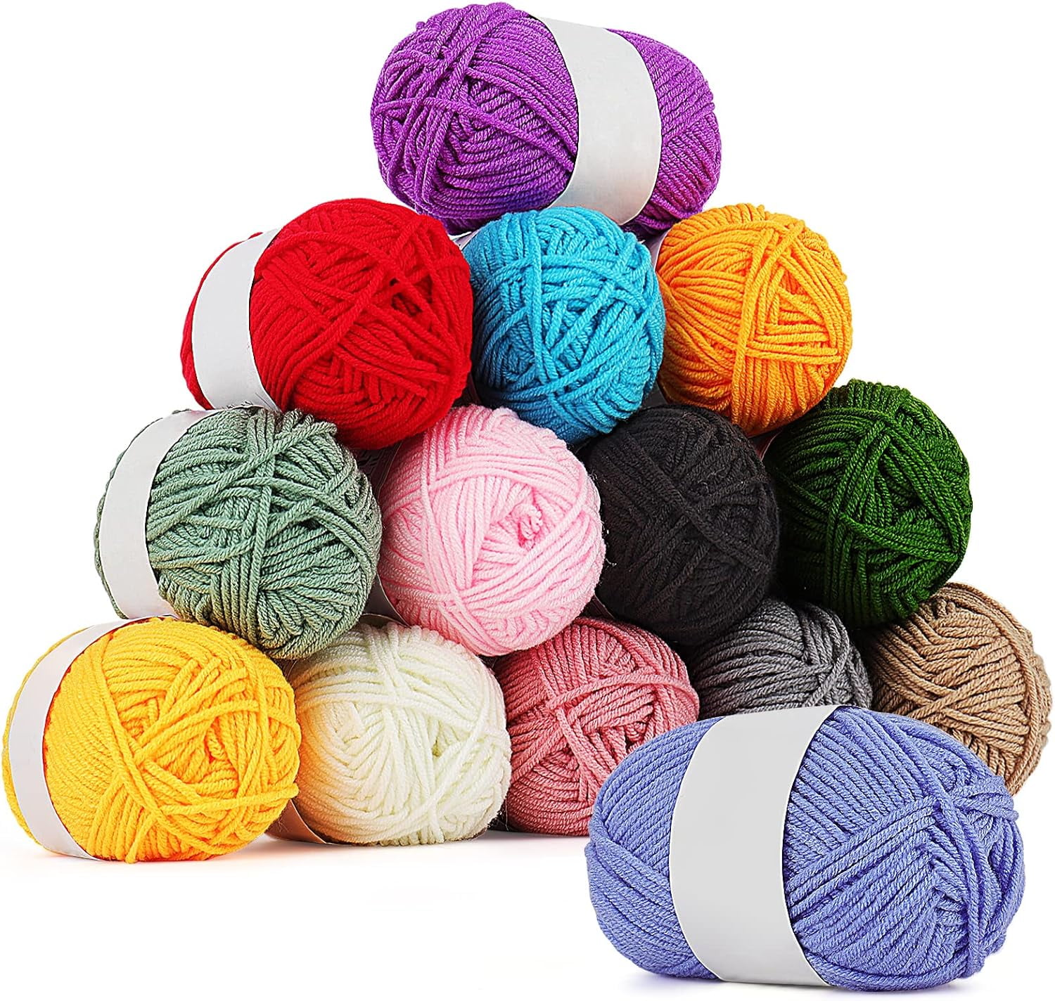Fuebueo Crochet Kit for Beginners,Colourful Crochet Yarn Great Crochet ...
