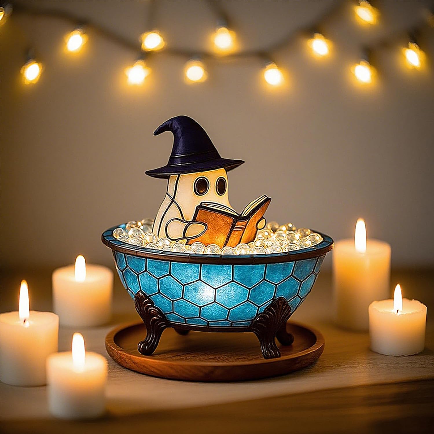 Fuebueo Halloween Decor,Ghost Bubble Bath Lamp, Adorable Halloween ...