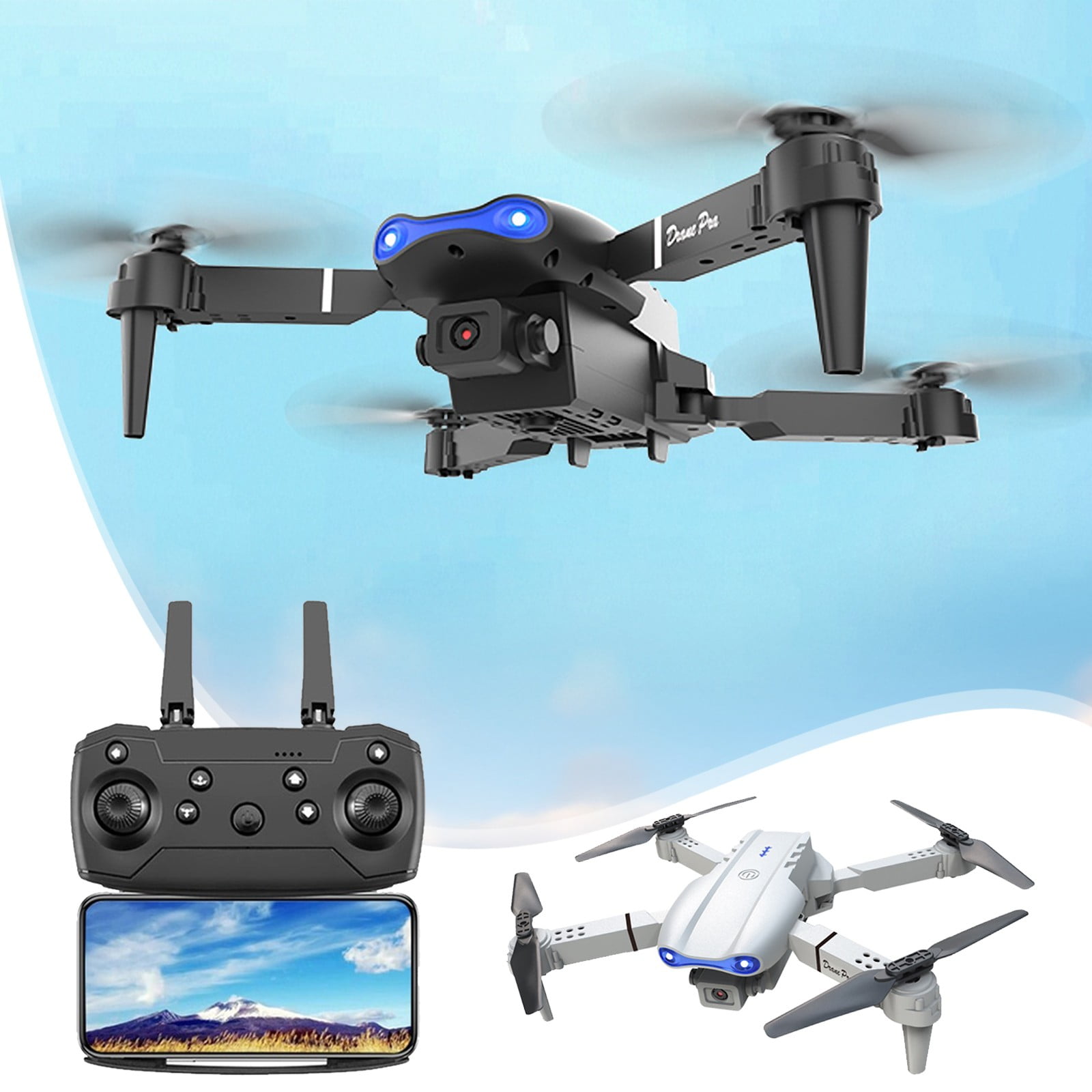 Fuebueo Mini Foldable Drone with Camera Headless Mode, Speed Adjustment, 3D Flips - Perfect RC ...