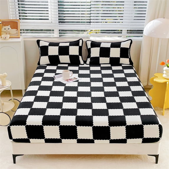Fuebueo Queen Fitted Sheet Only, Fade & Shrink Resistant Easy-Care ...