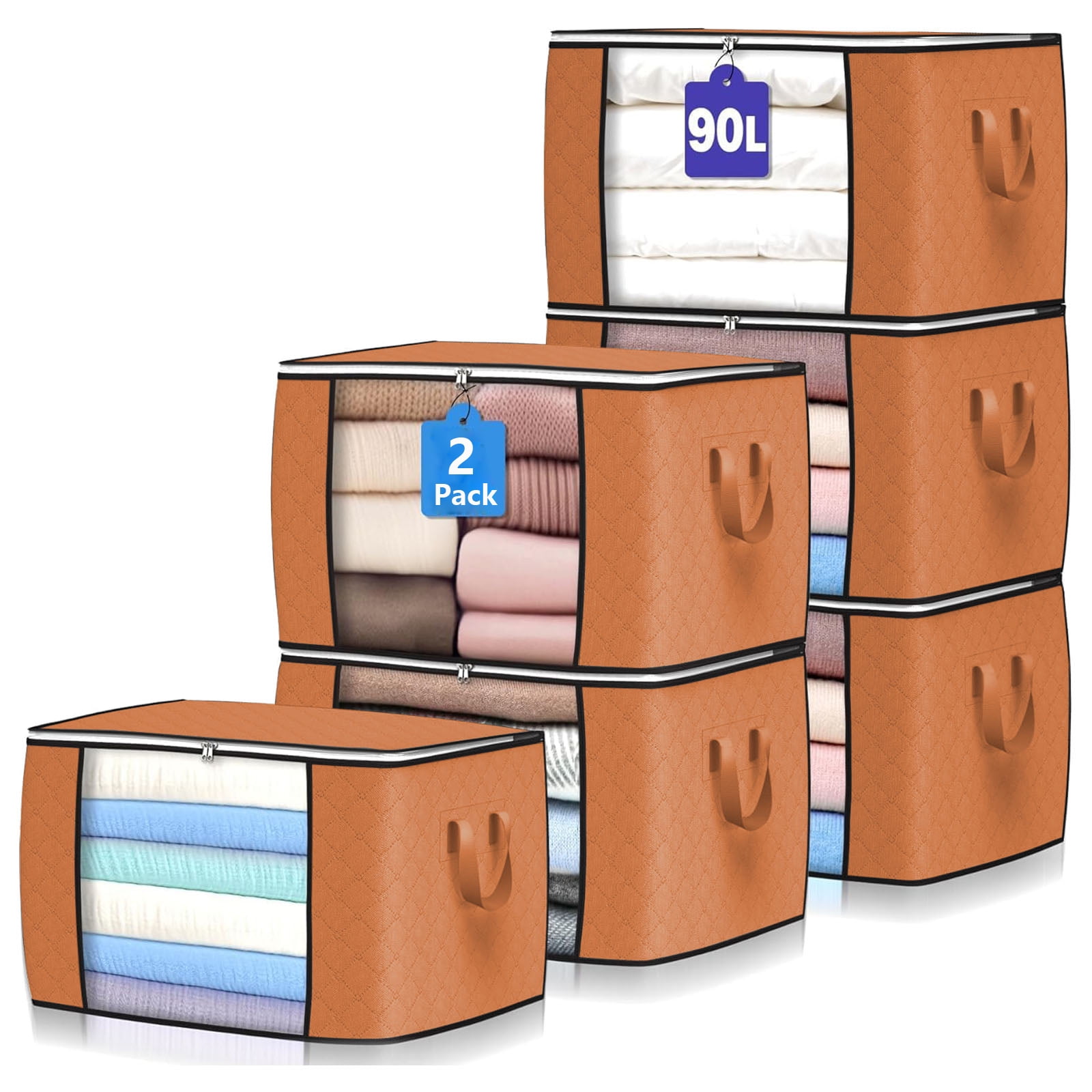 Fuebueo Storage Bags Blanket Clothes Organization and Storage Containers for Comforters,Bedding ...