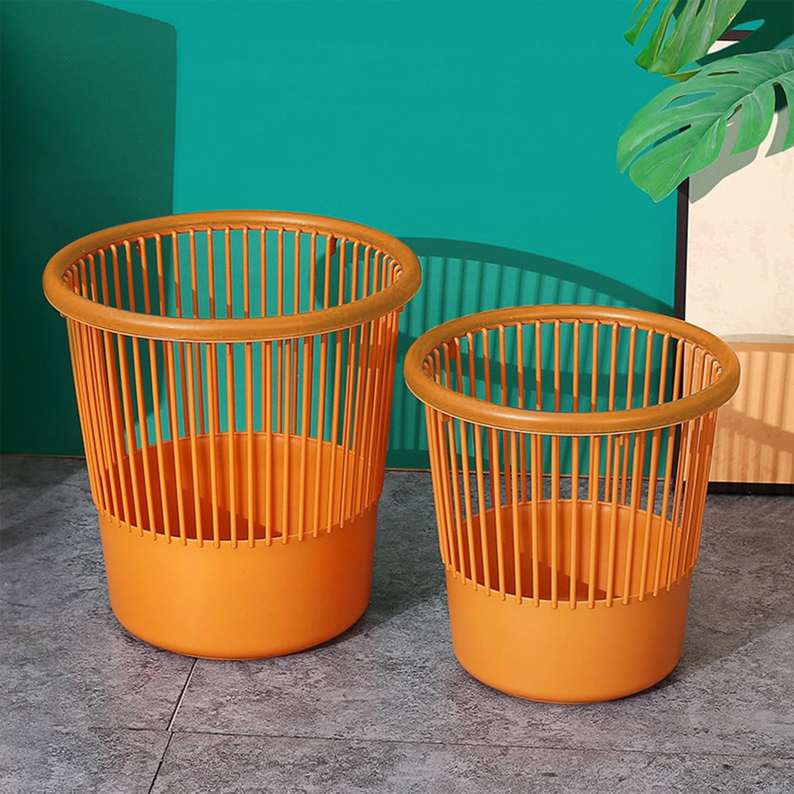 Fuebueo Trash Can with Lid Galvanized Trash Can with Lid for Bedroom ...