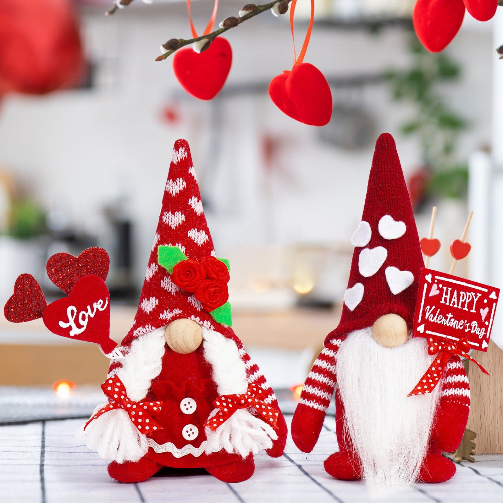 Fuebueo Valentine's Day Gnomes Gifts, Cute Box Raffia Inside, Handmade ...