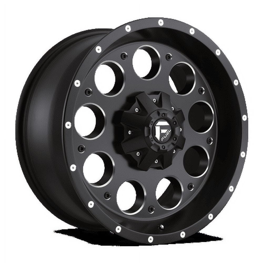 Fuel 1PC Aluminum Rim D525 REVOLVER 17X9in Matte Black Milled Finish ...