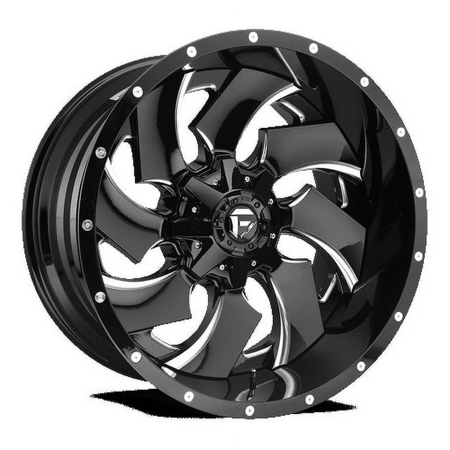 Fuel 1PC Aluminum Rim D574 CLEAVER 22X12in Gloss Black Milled Finish ...