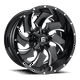 Fuel 1PC Aluminum Rim D574 CLEAVER 22X12in Gloss Black Milled Finish ...
