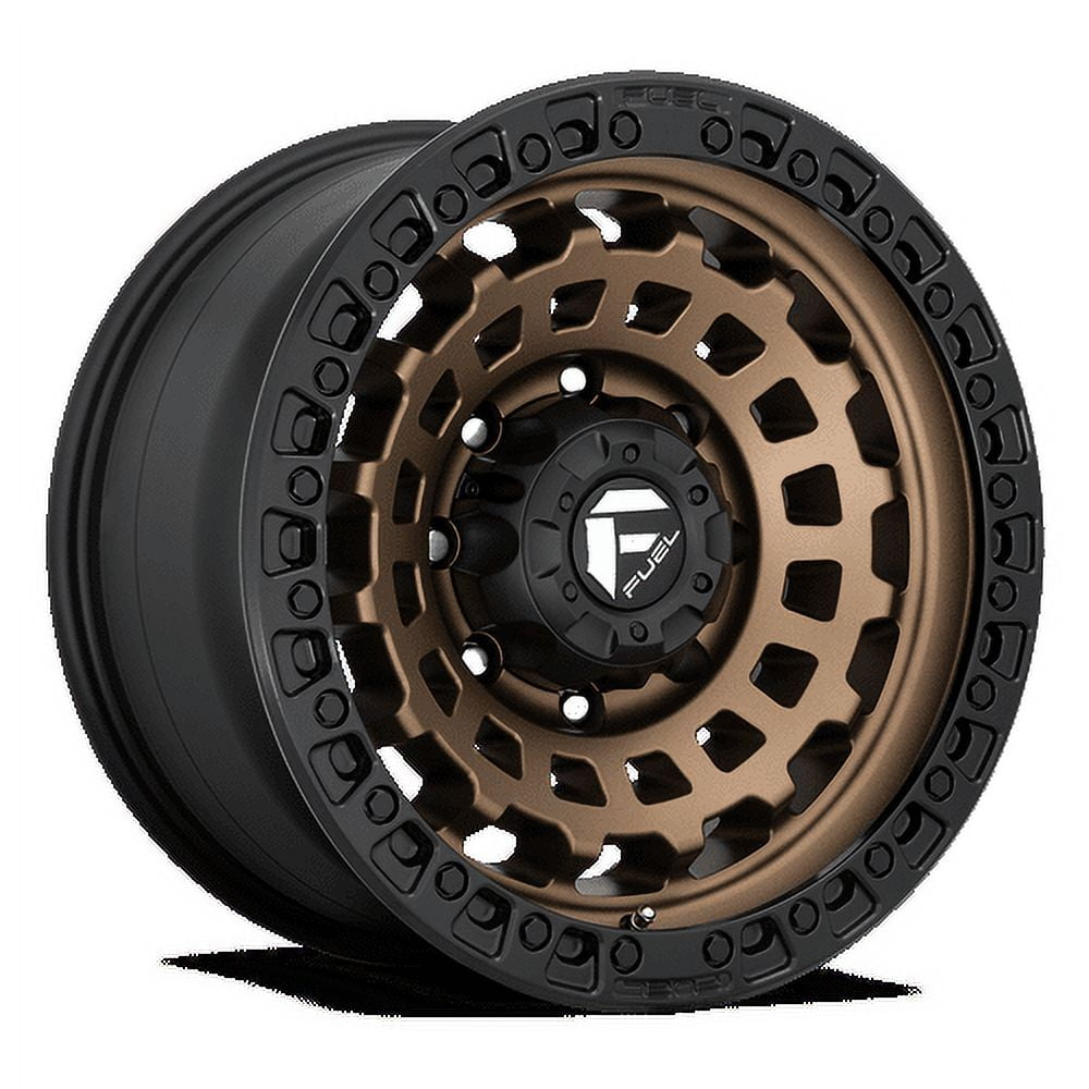 Fuel 1PC Aluminum Rim D634 ZEPHYR 17X9in Matte Bronze with Black Bead ...