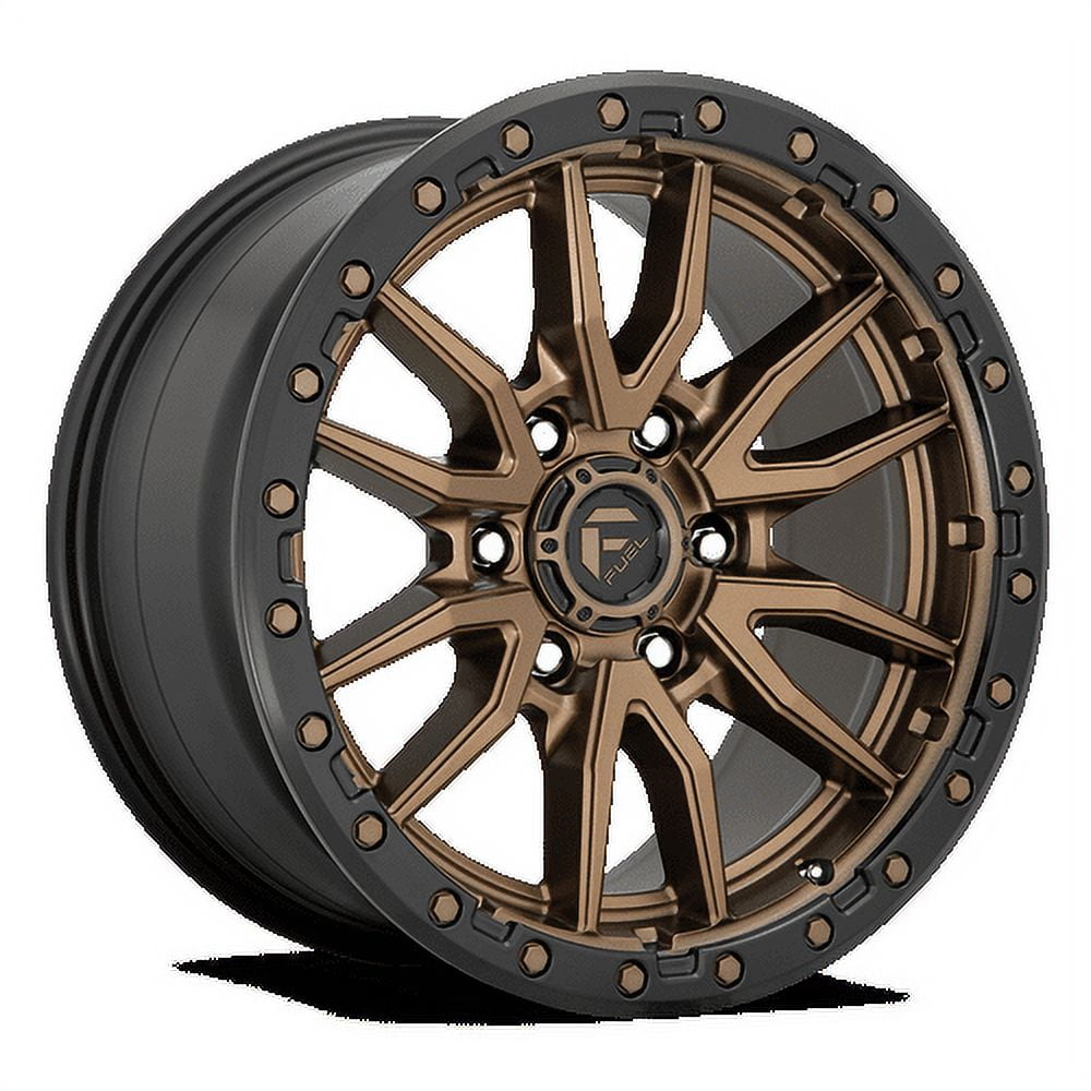 Fuel 1PC Aluminum Rim D681 REBEL 17X9in Matte Bronze with Black Bead ...