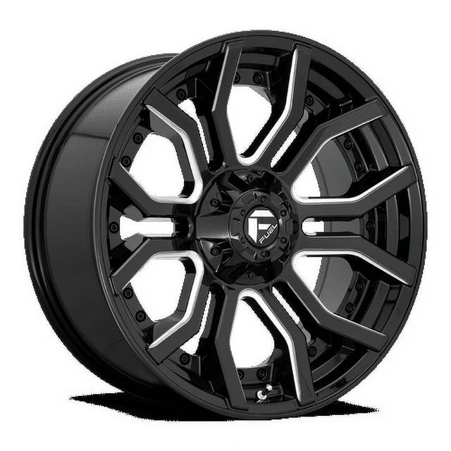 Fuel 1PC Aluminum Rim D711 RAGE 20X10in Gloss Black Milled Finish ...