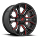 Fuel 1PC Aluminum Rim D712 RAGE 20X10in Gloss Black Red Tinted Clear ...