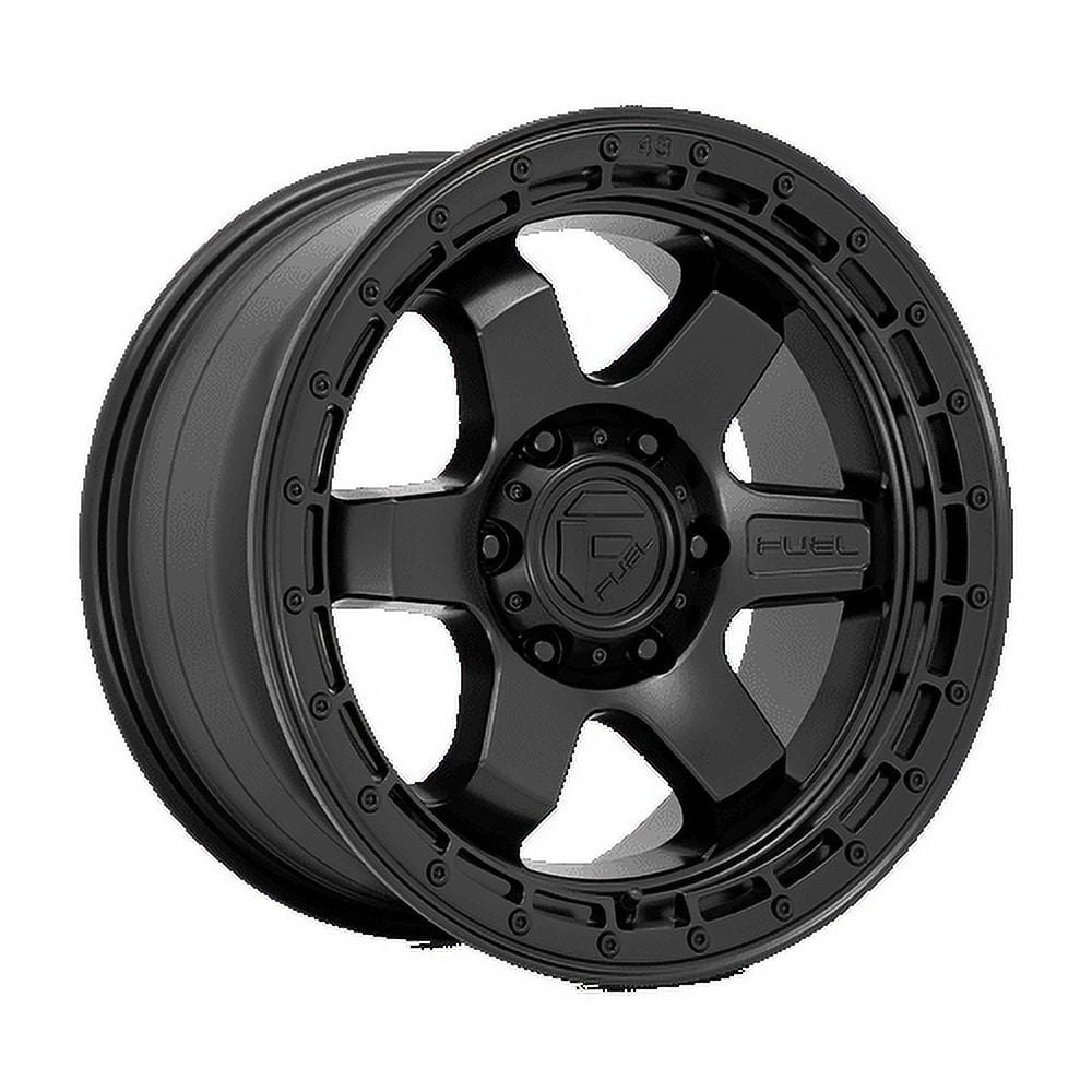Fuel 1PC Aluminum Rim D750 BLOCK 18X9in Matte Black with Black Ring ...