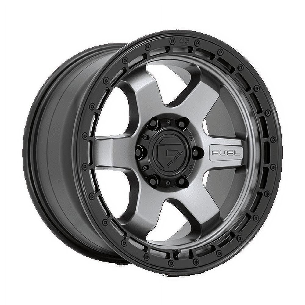 Fuel 1PC Aluminum Rim D752 BLOCK 18X9in Matte Gunmetal with Black Ring ...