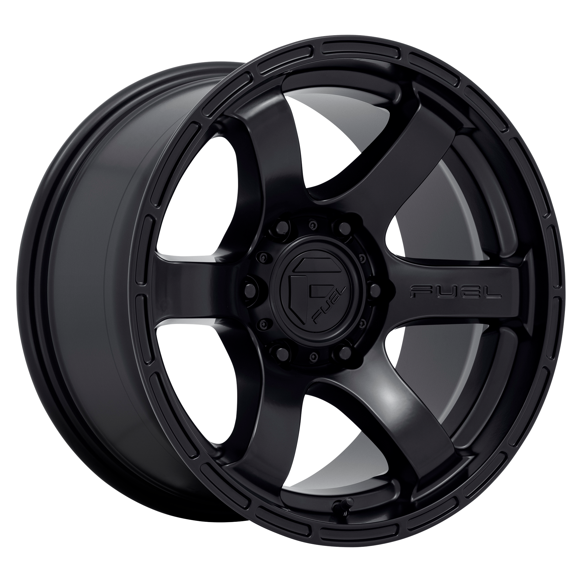 Fuel 1PC Aluminum Rim D766 RUSH 18X9in Satin Black Finish, D76618907557 ...