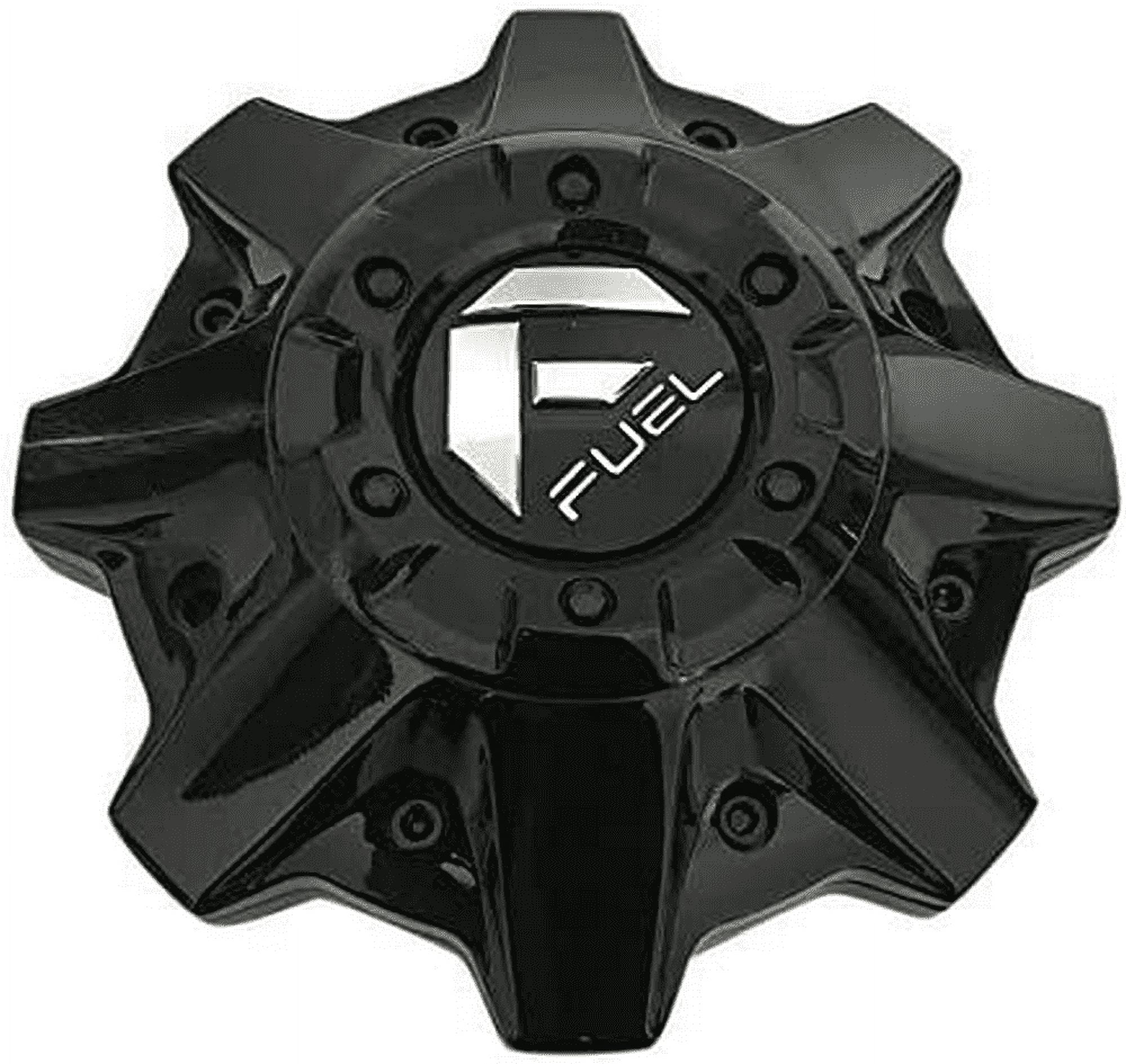 Fuel 2PC FUEL GLOSS BLACK CAP 8LUG-BLACK RIVETS - 1002-53GBR - Walmart.com