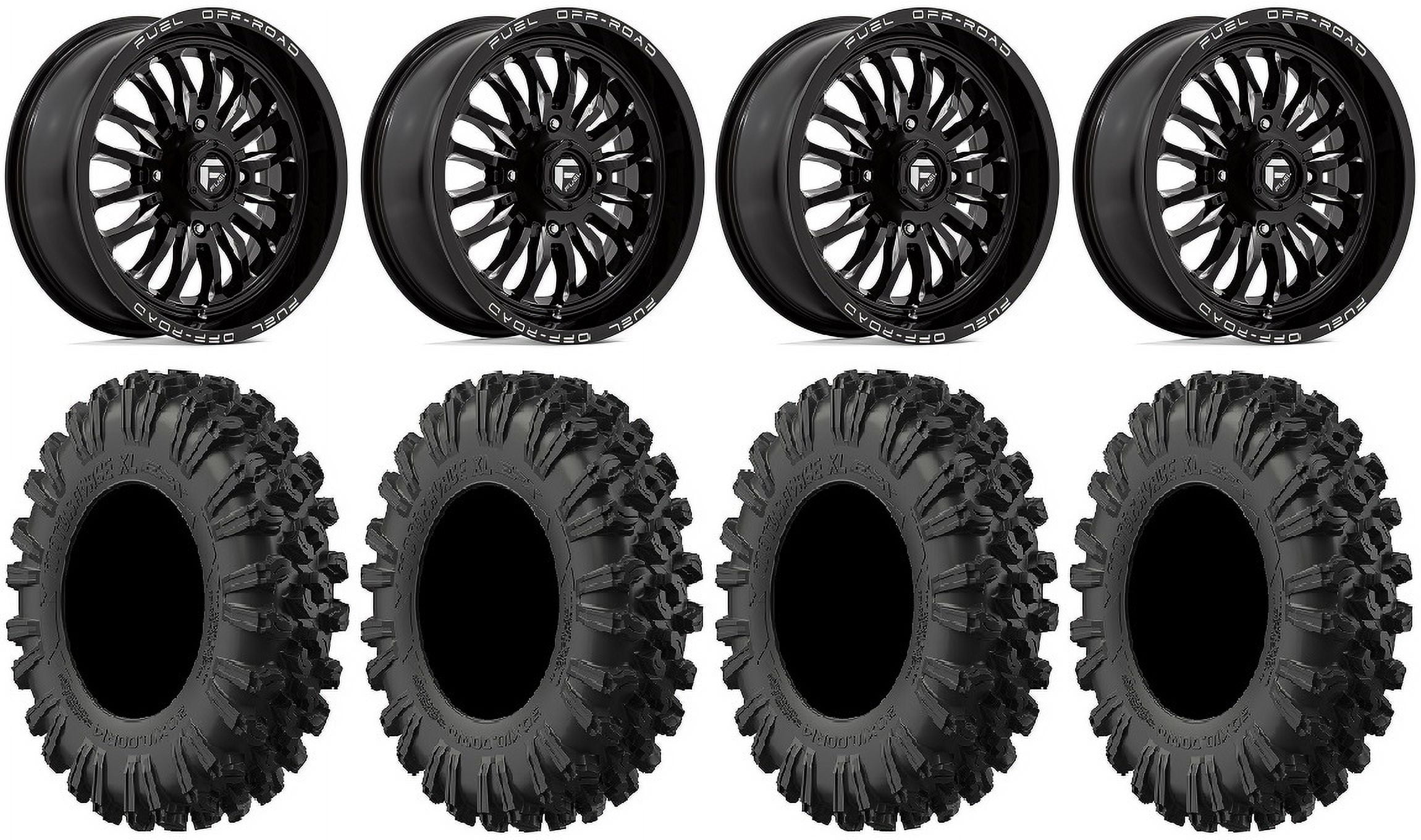 Fuel ARC 18" Wheels Black 40" MotoRavage XL Tires Sportsman RZR Ranger ...