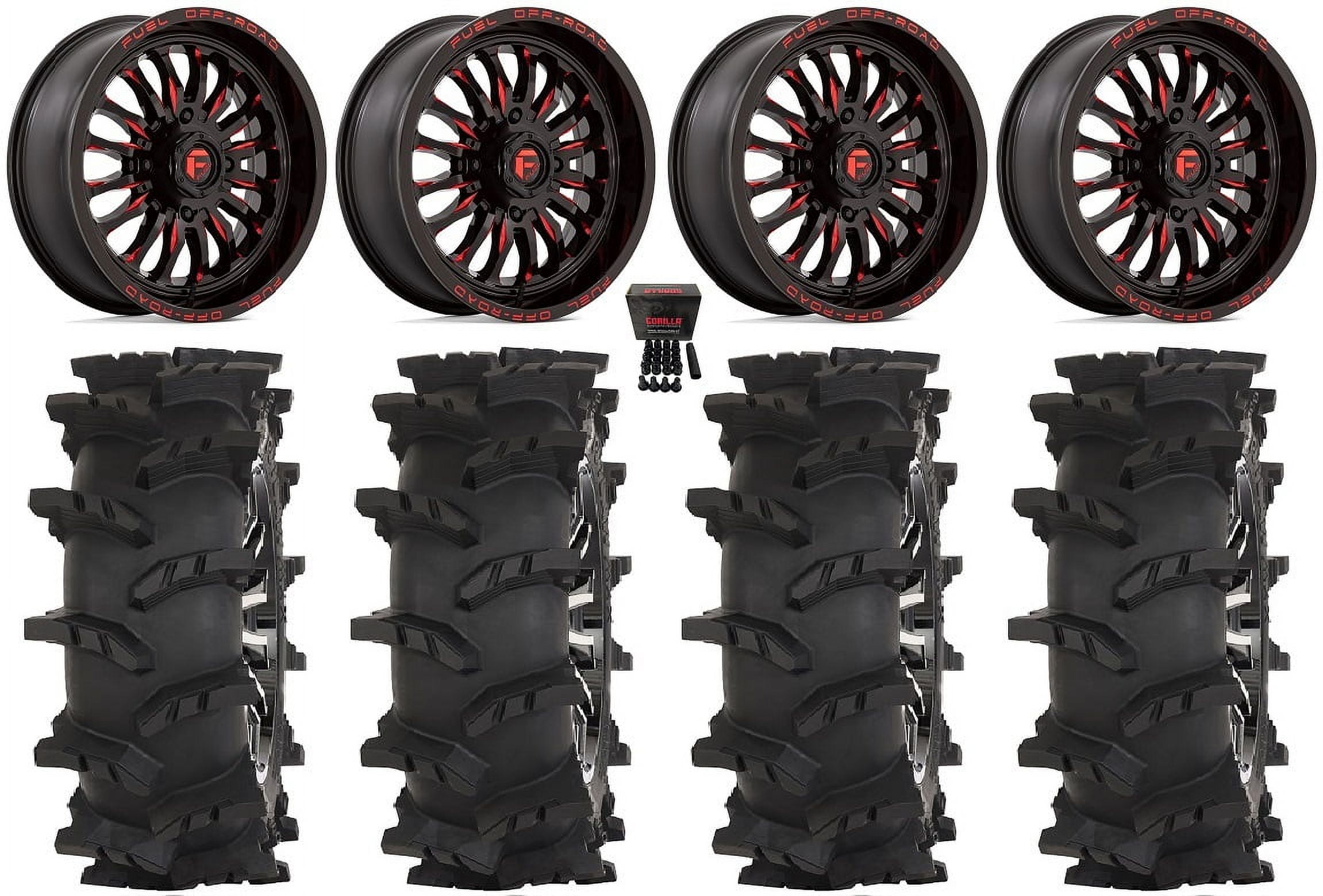 Fuel ARC 22" Wheels Red 35" Outlaw Max Tires Polaris RZR XP 1000 / PRO ...