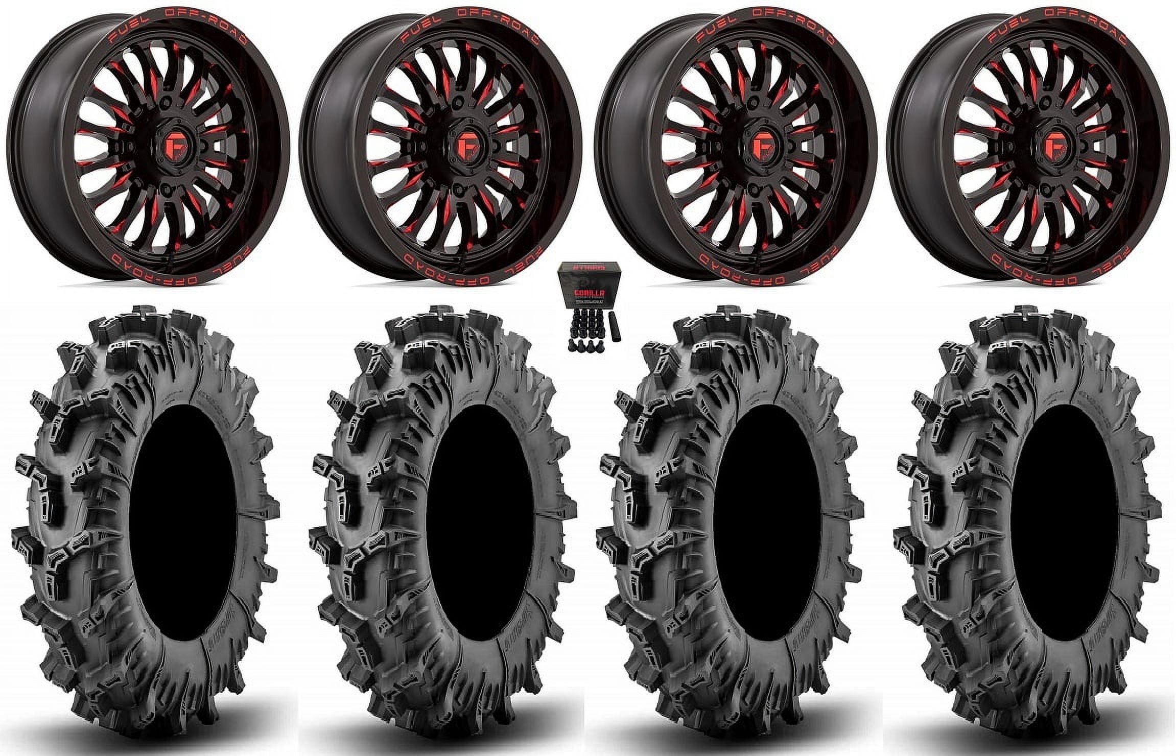 Fuel ARC 22" Wheels Red 42" Terminator Max Tires Can-Am Commander ...