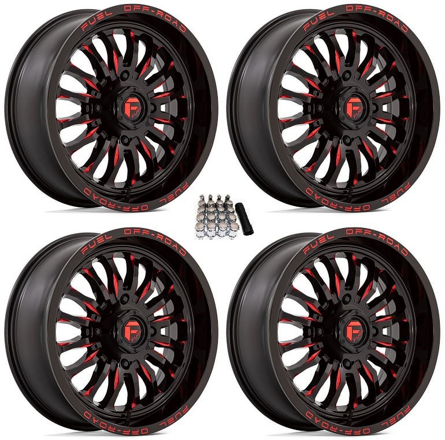 Fuel ARC 24" UTV Wheels Red Kawasaki Mule Pro FXT - Walmart.com