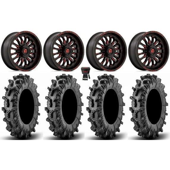 Fuel ARC 24" Wheels Red 38" Terminator Max Tires Can-Am Commander ...