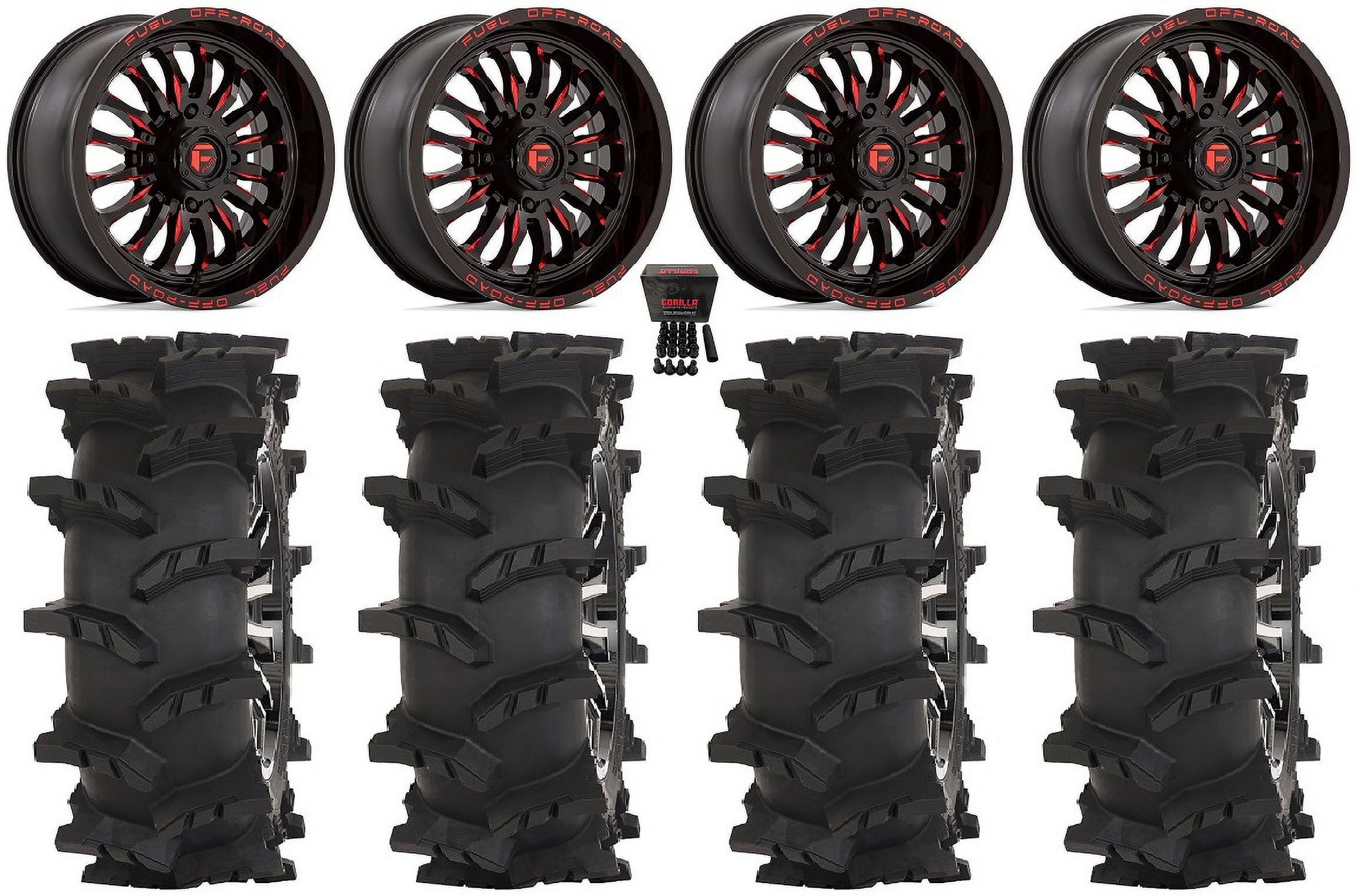 Fuel ARC 24" Wheels Red 40" Outlaw Max Tires Polaris RZR XP 1000 / PRO ...