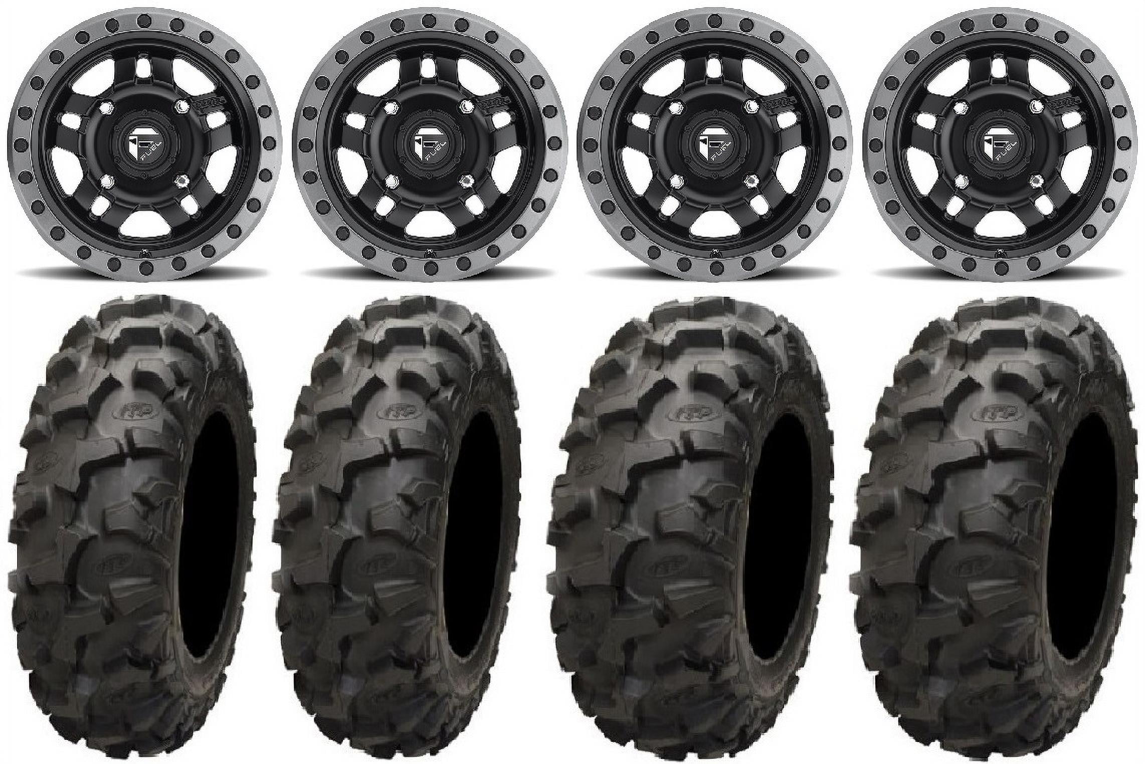 Fuel Anza Black 14" Wheels 28" Blackwater Tires Sportsman RZR Ranger ...