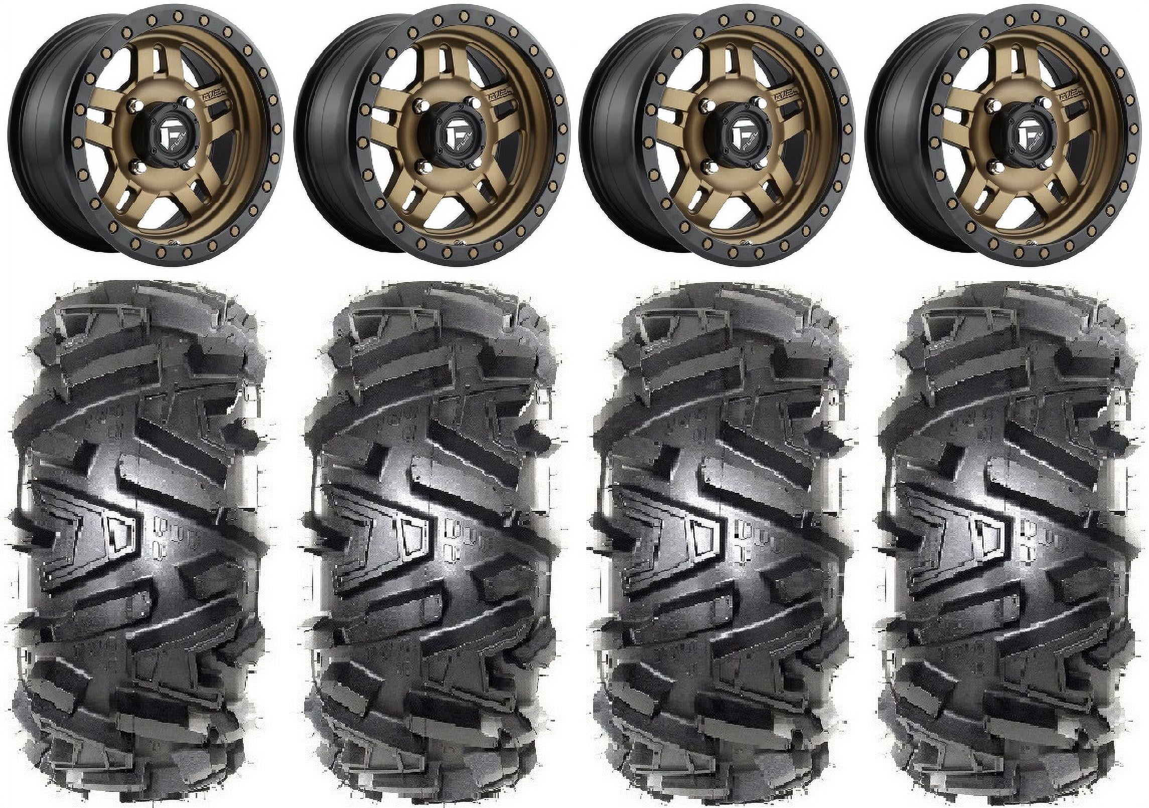 Fuel Anza Bronze 14" Wheels 27" Moto MTC Tires Sportsman RZR Ranger ...