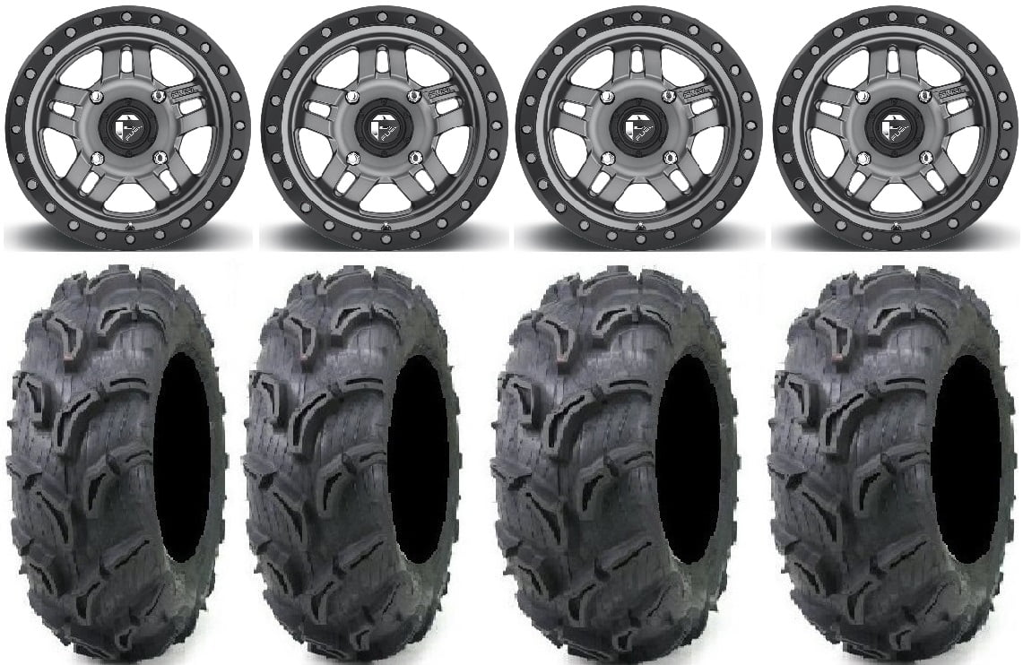 Fuel Anza Gunmetal 14" Wheels 27" Zilla Tires Polaris RZR XP 1000 / PRO ...