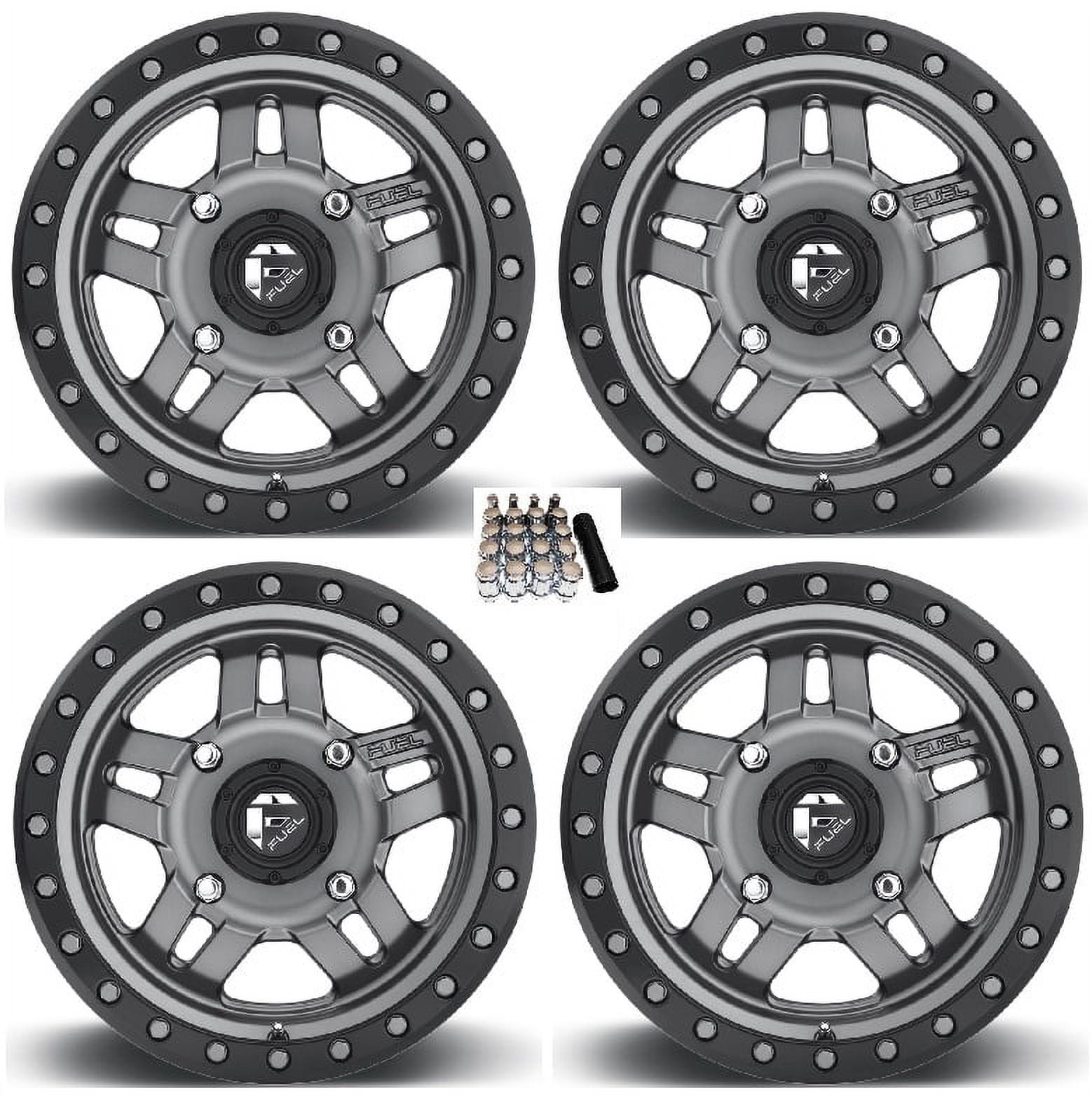 Fuel Anza UTV Wheels Gunmetal 15" Kawasaki Mule Pro FXT - Walmart.com