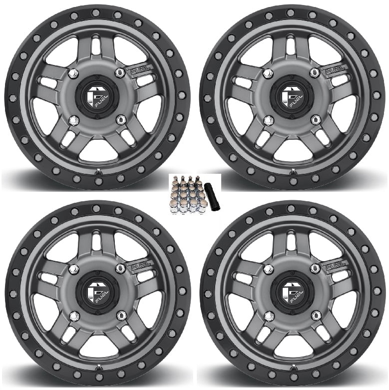 Fuel Anza UTV Wheels Gunmetal 15" Polaris RZR 1000 XP / Ranger XP 900/ ...