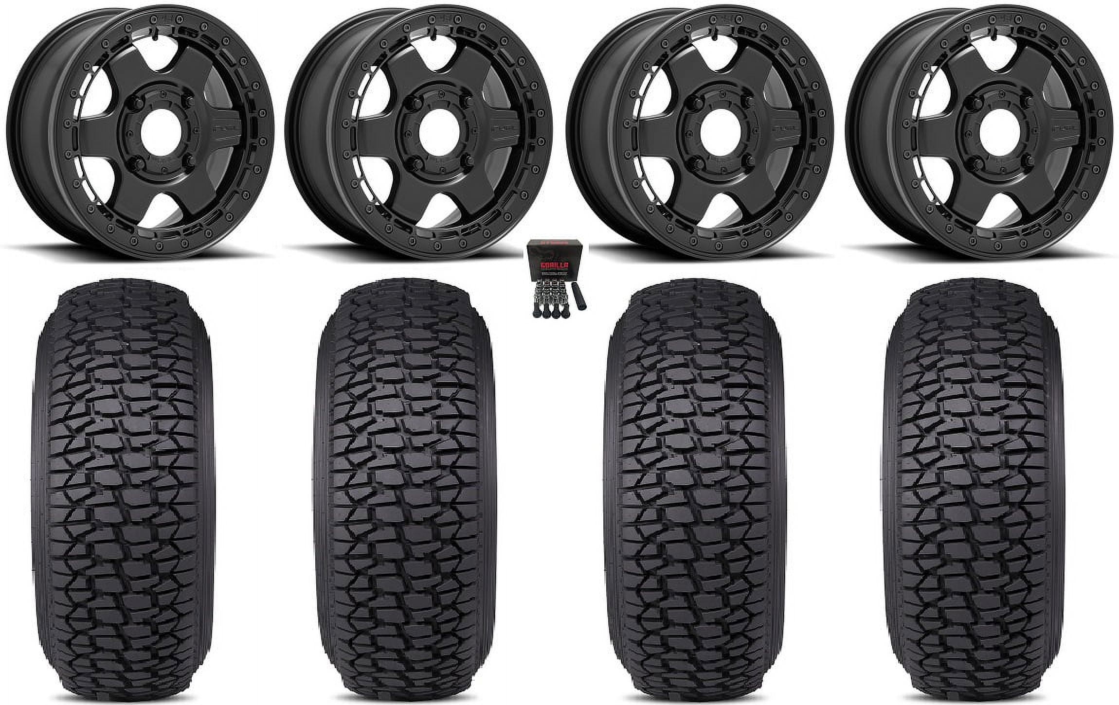 Fuel Block Beadlock 15" Wheels Black 32" Regulator 2 Tires Can-Am ...