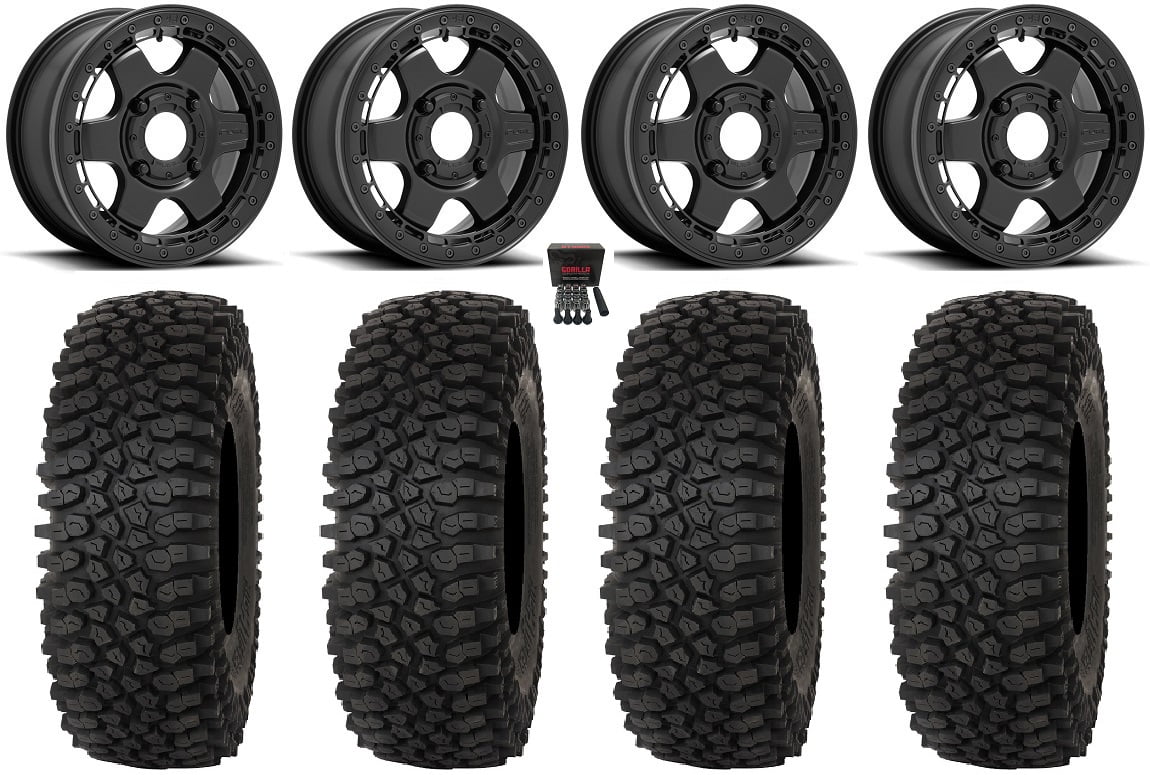 Fuel Block Beadlock 15" Wheels Black 32" Roctane STX Tires Can-Am ...