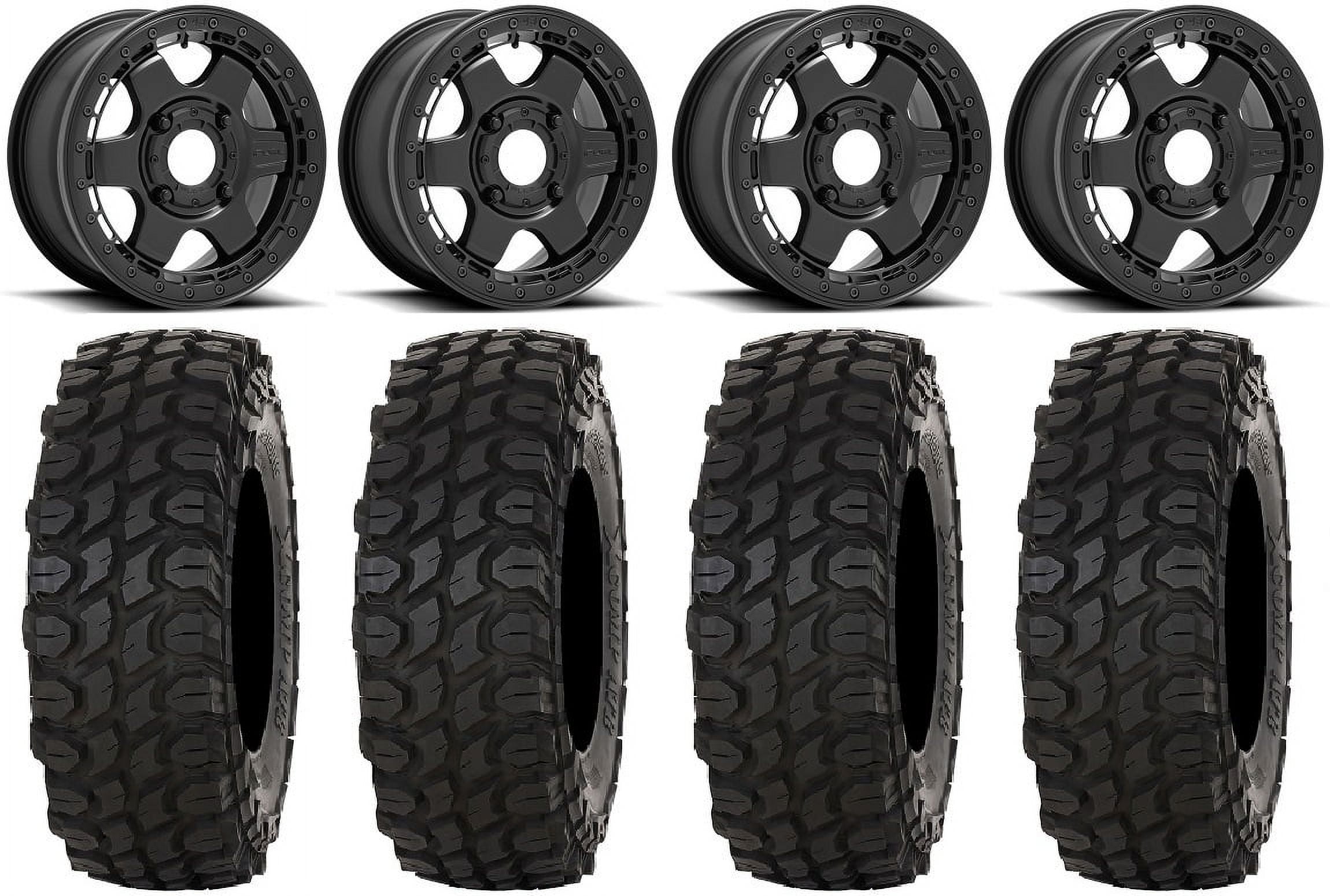 Fuel Block Beadlock 15" Wheels Black 32" XComp ATR Tires Can-Am ...