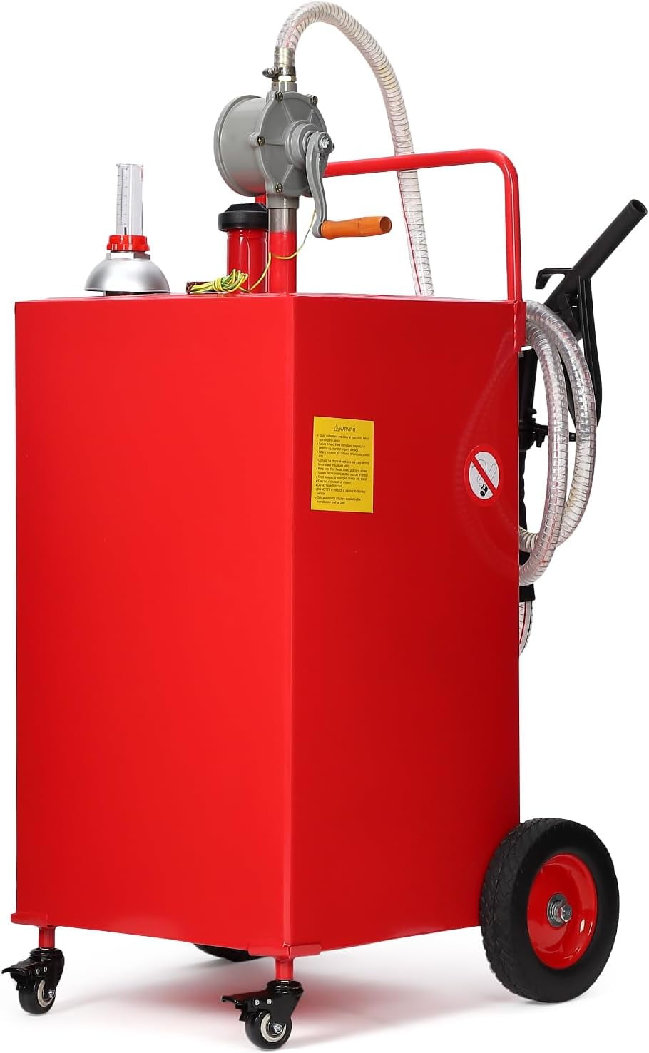 Fuel Caddy, 30 Gallon Portable Gas Storage Tank On 4 Wheels with Manual ...