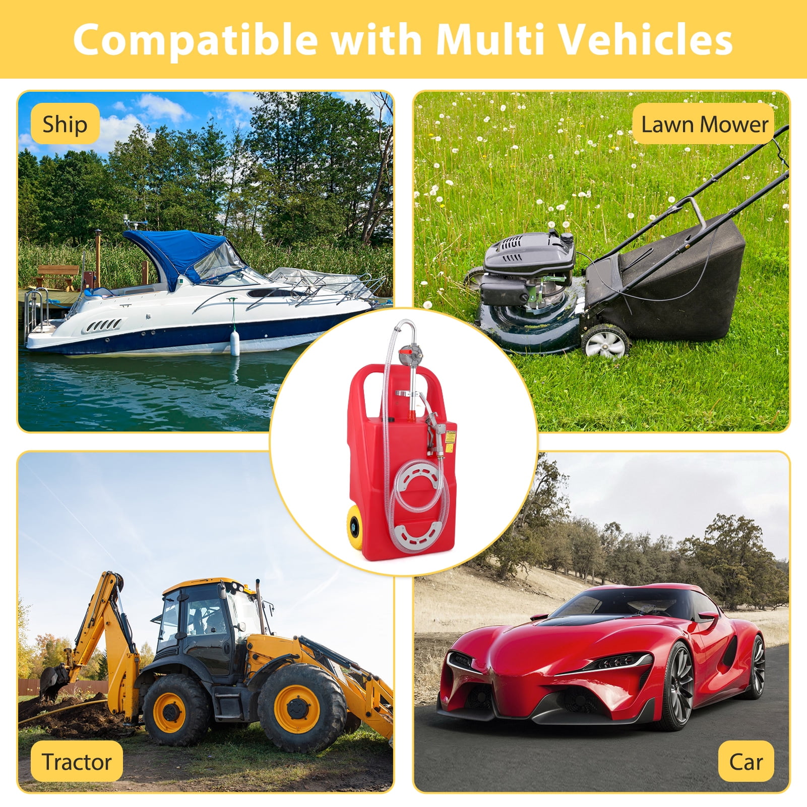 Fuel Caddy 32 Gallon,Portable Fuel Tank with Manual Fueling Nozzle ...