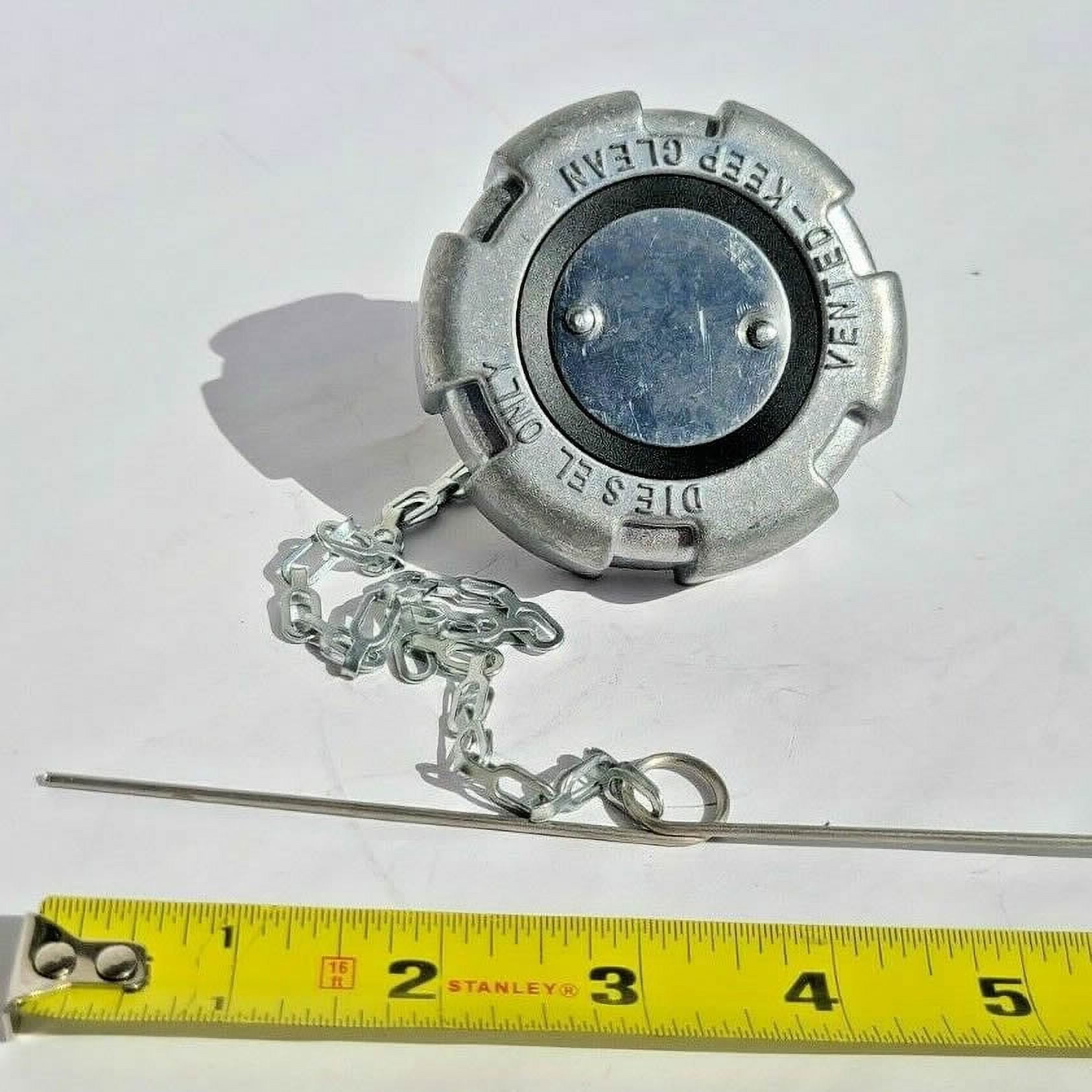 Fuel Cap Aluminum 2" -11 1/2 NPSH Non locking Vented & Chain F ...