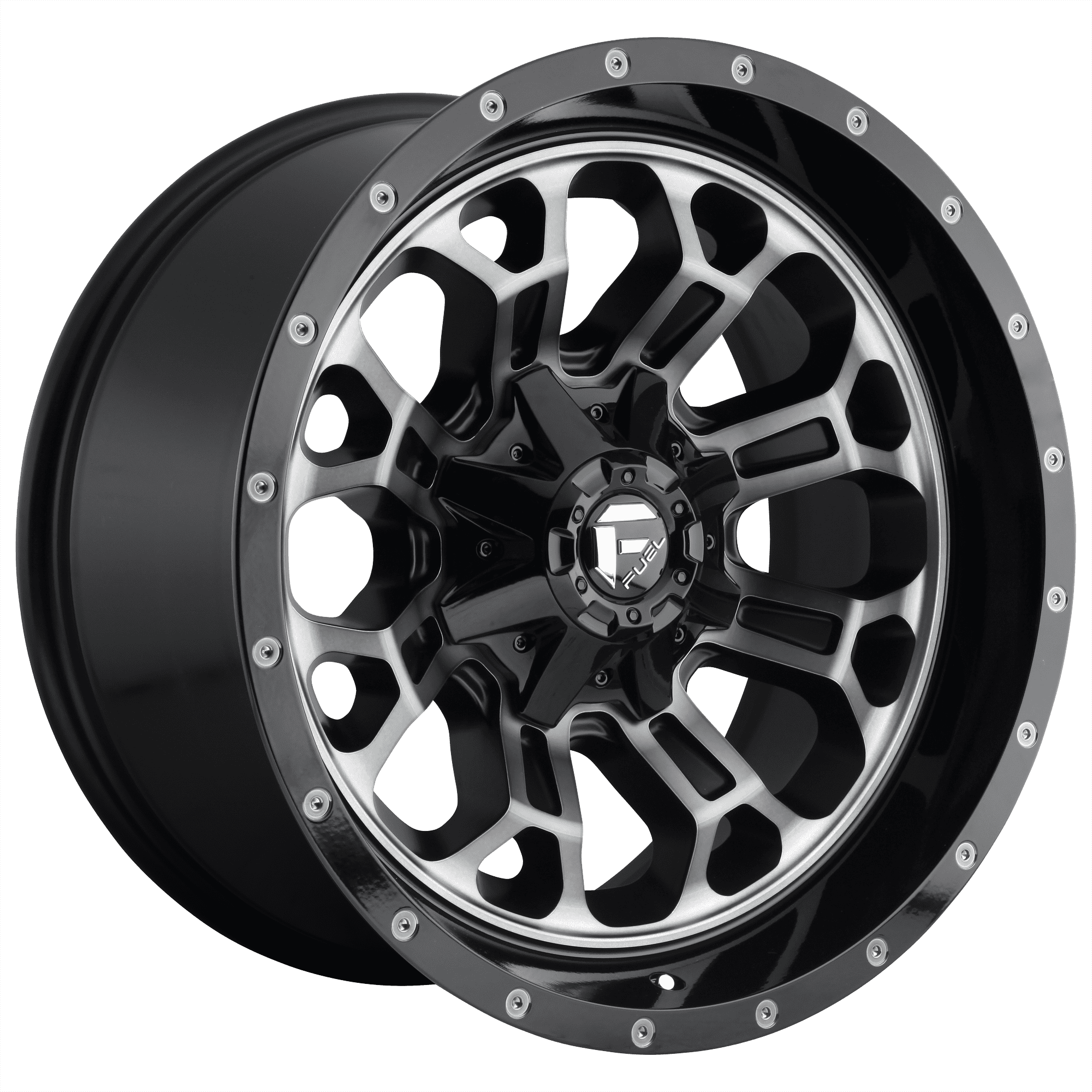 Fuel D561 Crush 17X9 5X114.3/5X127 1Et 106.1Cb Gloss Machined Double ...