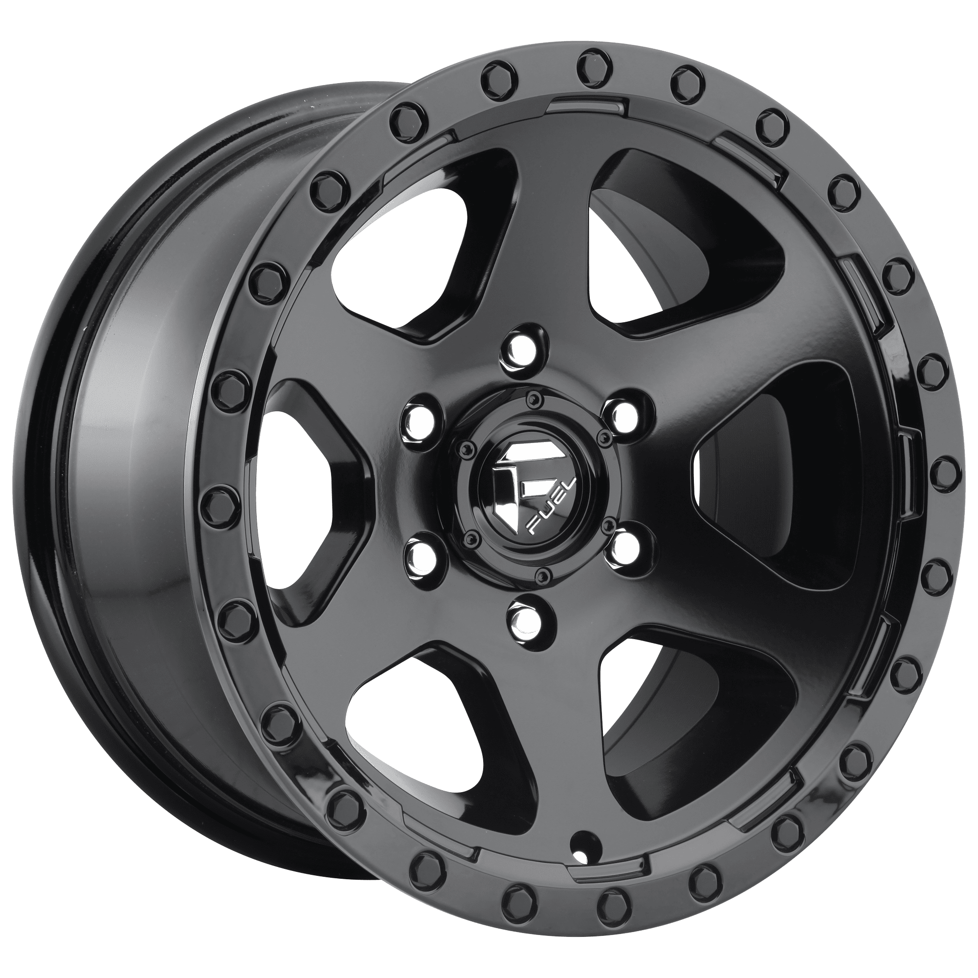 Fuel D589 Ripper 17X9 5X127 1Et 108Cb Matte Black Gloss Black Lip Wheel ...