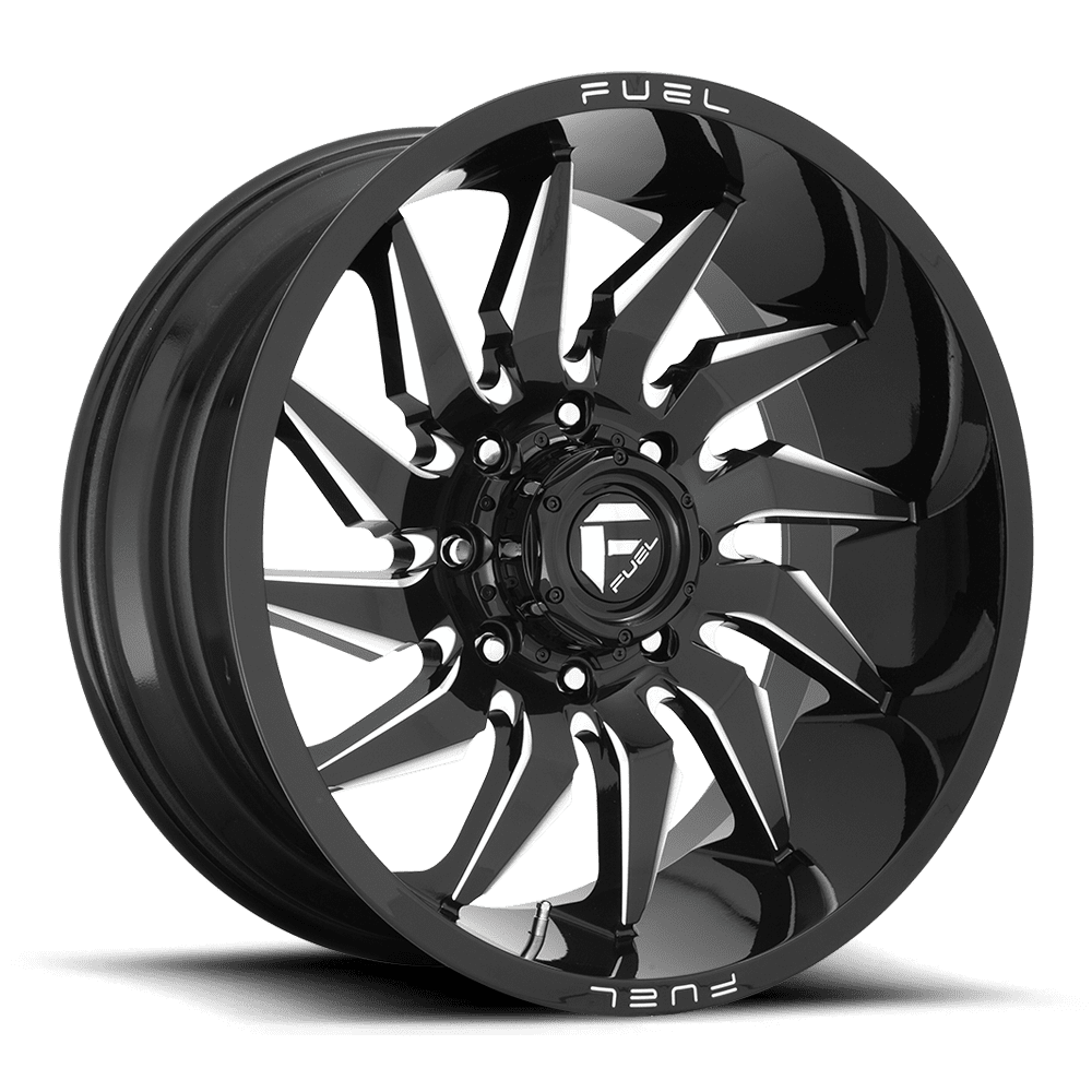 Fuel D744 Saber 24X12 6X139.7 -44Et 110.2Cb Gloss Black Milled Wheel ...