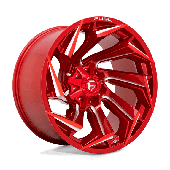 Fuel D754 Reaction 22X12 8X180 -44Et 124.3Cb Candy Red Milled Wheel ...